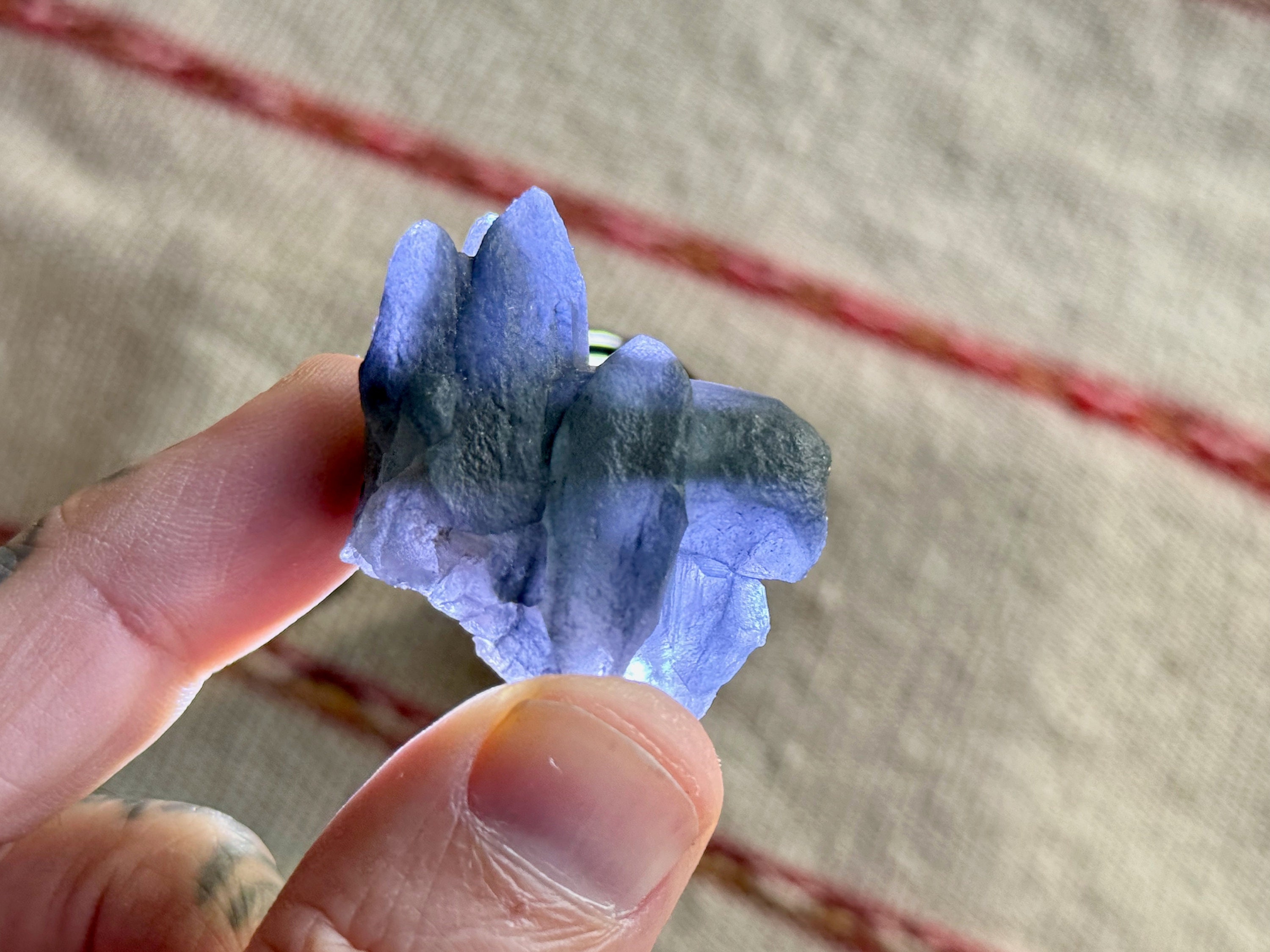 Blue Tara Quartz with Vibrant Blue Riebeckite Inclusions, New Find ...