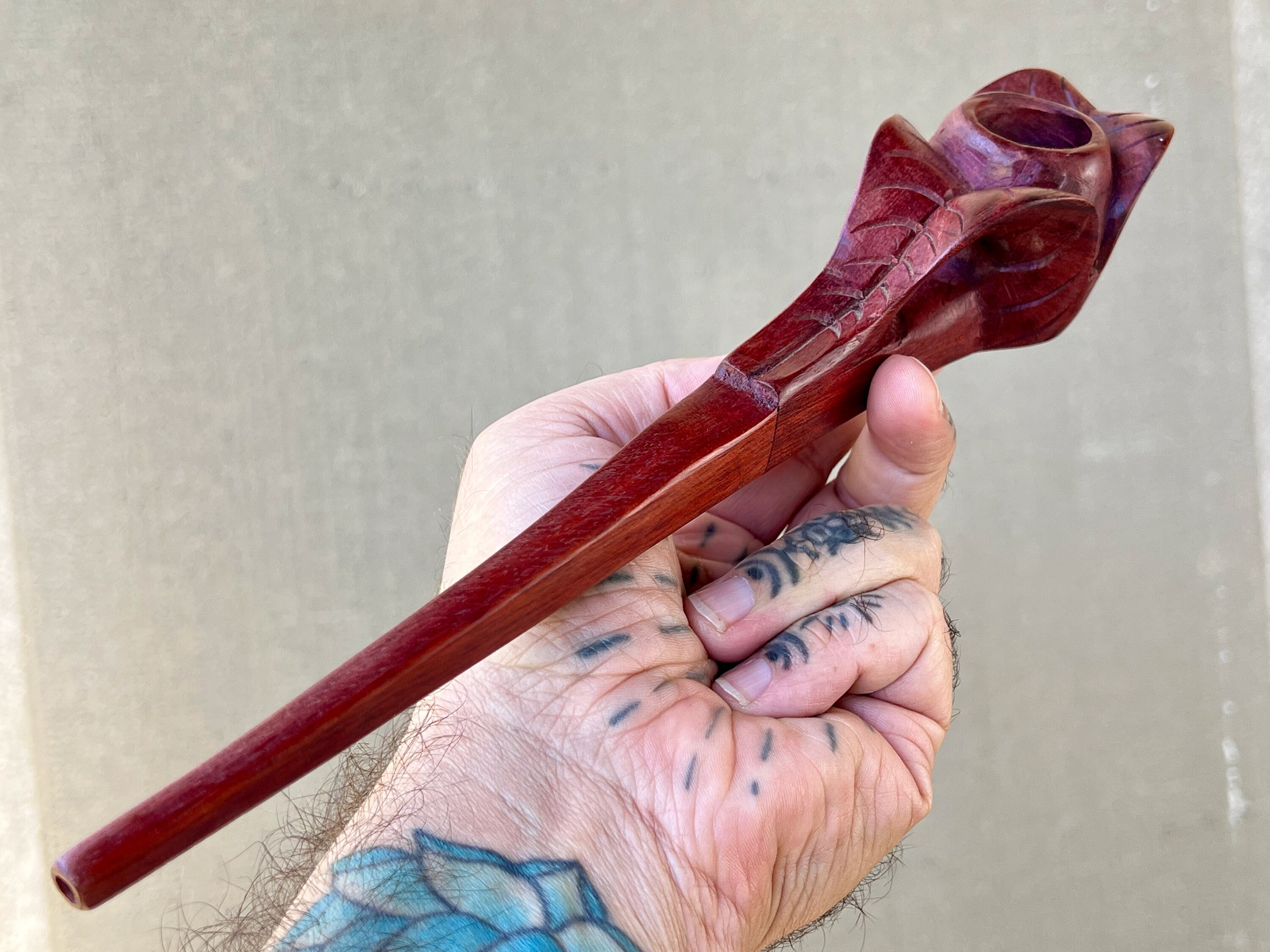 Mapacho Pipe by Peruvian Artist Juan Civis, Traditional Shipibo Pipe ...