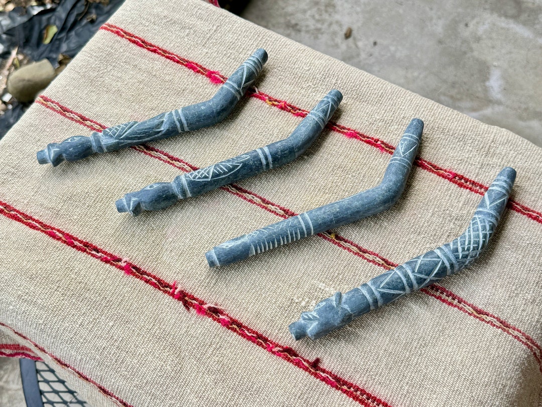 Andean Tepi Pipe, Carved Stone Tepi, Your Choice of Condor, Serpent or ...
