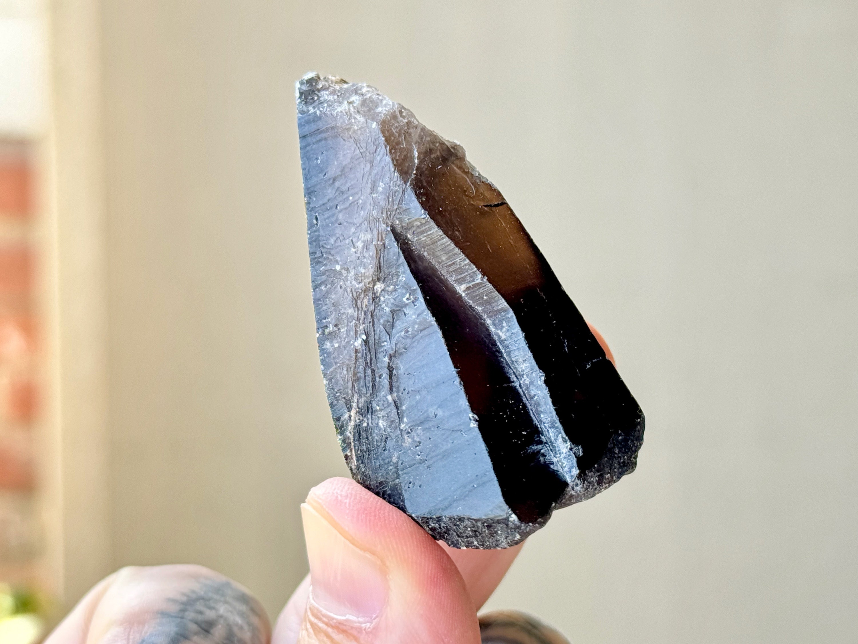 Shadow Healer Lemurian Quartz, New Find, Smoky Black Citrine Lemurian ...