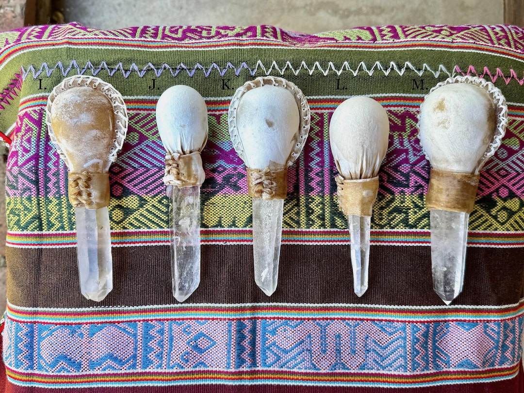 Shaman Rattle With Native Andean Quartz, Handcrafted for Shamanic ...