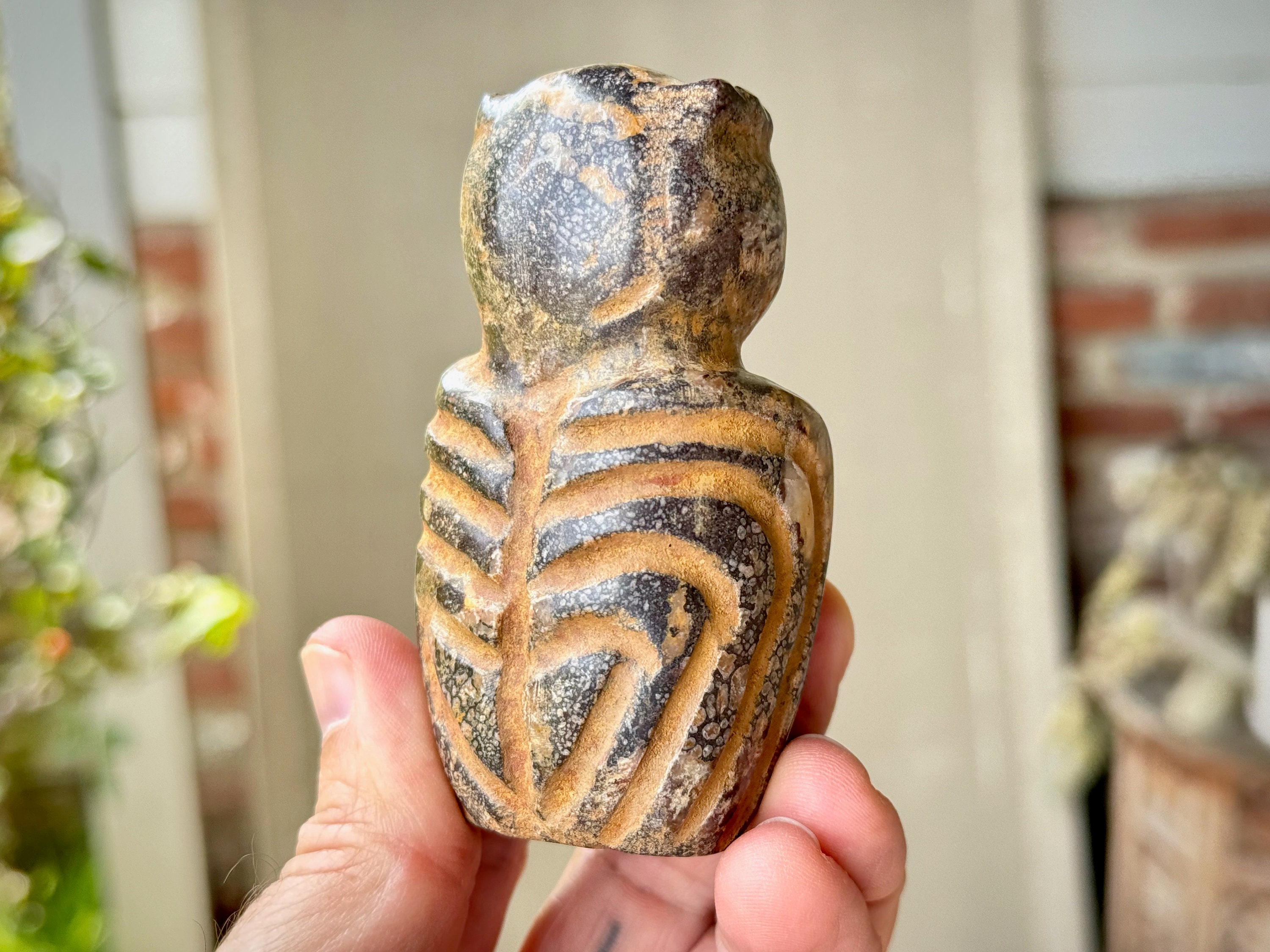 Incan Owl Totem by Peruvian Artist Ruben Layme, Andean Owl Statue ...