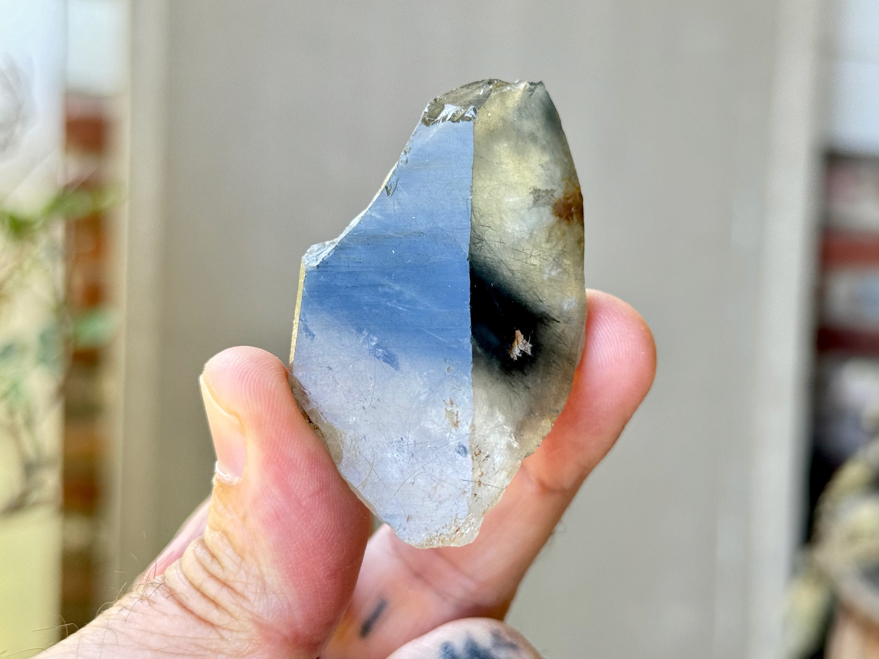 Blue Tara Nightshade Quartz with Vibrant Blue Riebeckite Inclusions ...