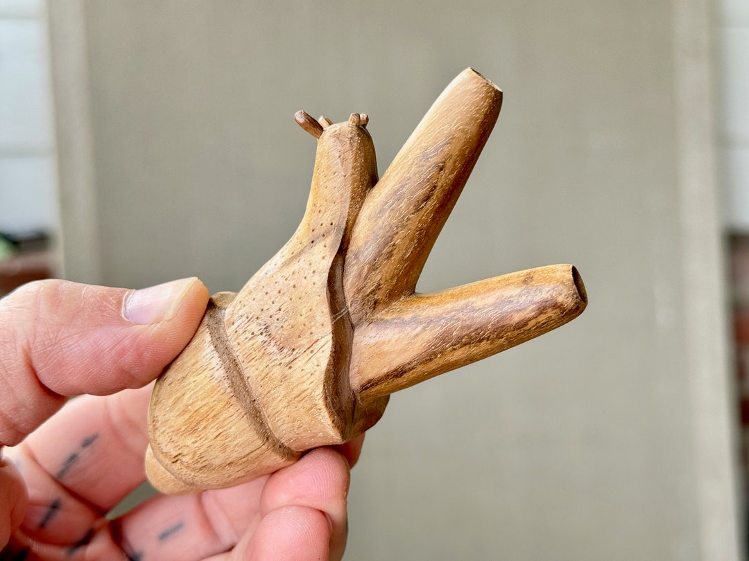Snail Totem Kuripe, Solid Wood Single Block Kuripe, Hand Carved Teak ...