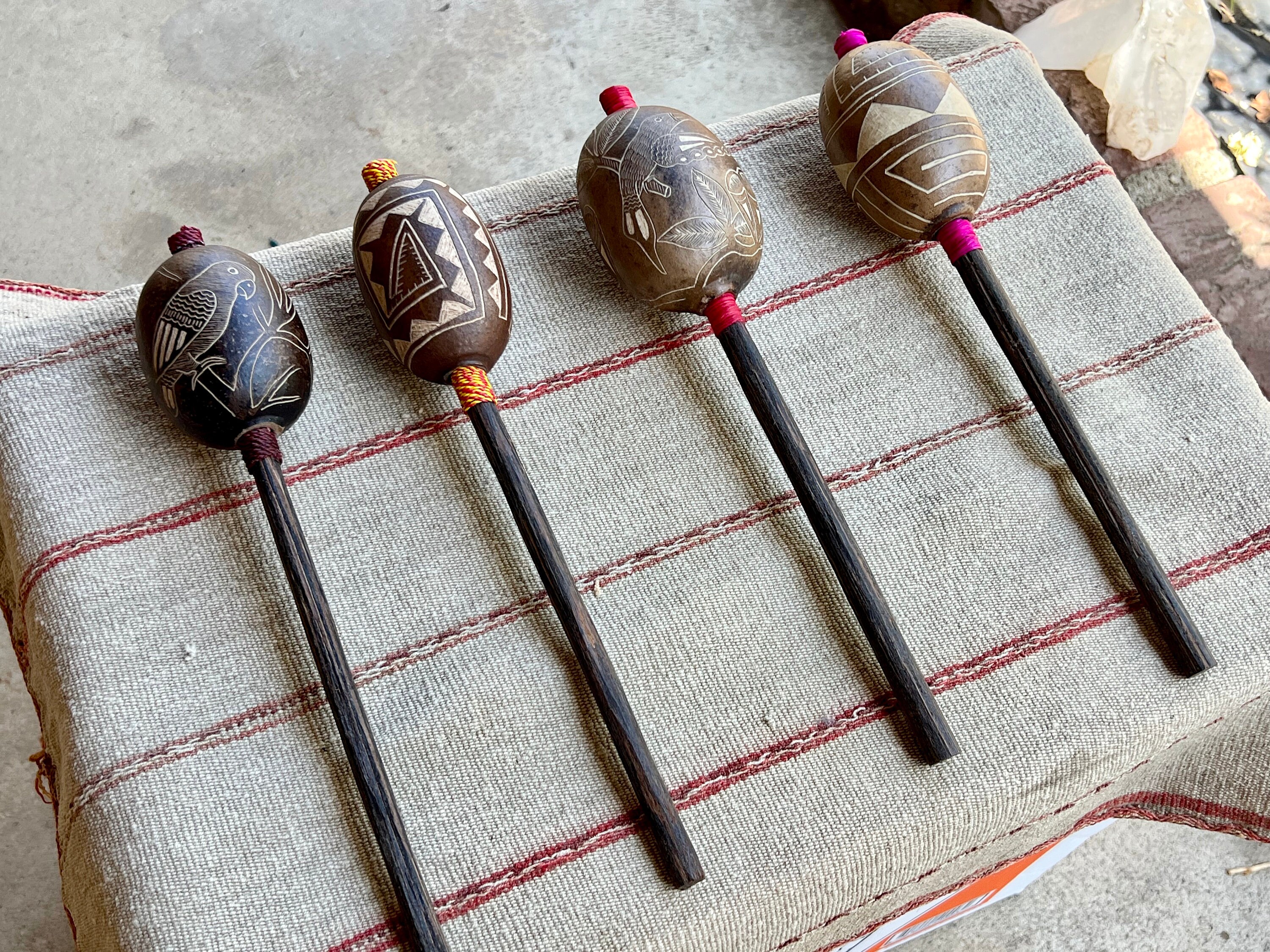 Shaman Rattle, Traditional Shipibo Rattle for Shamanic Plant Medicine ...