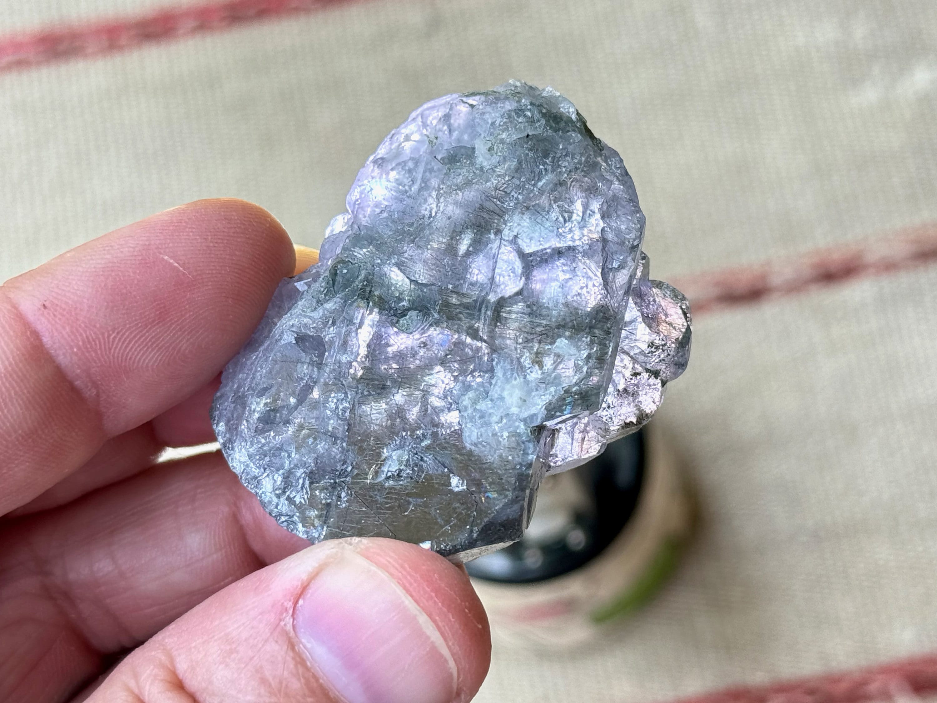 RARE Purple Apatite Crystal with Green Actinolite Inclusion, 60g (300 ...