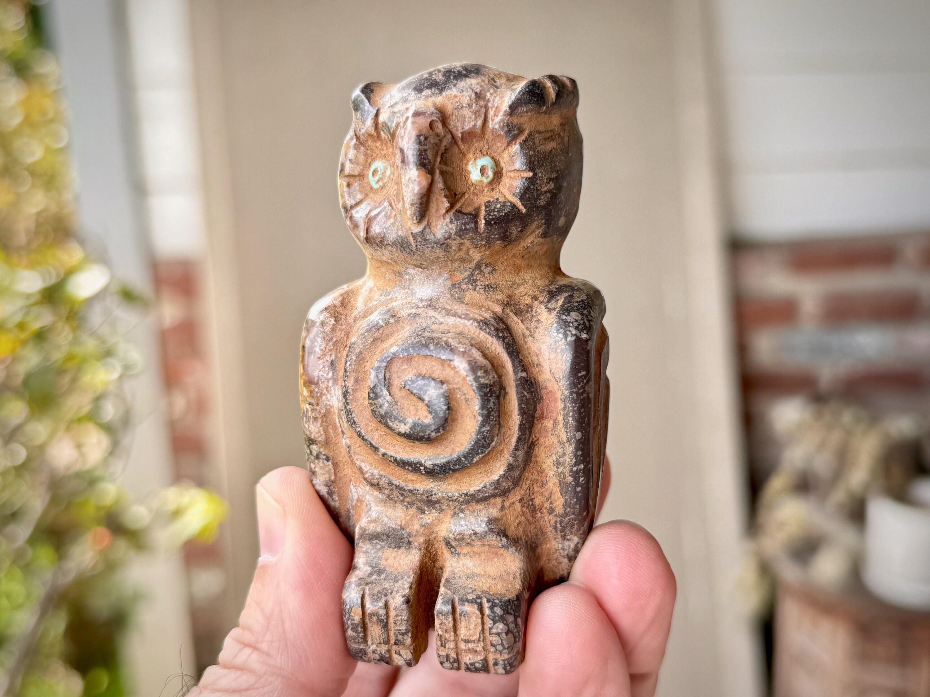 Incan Owl Totem by Peruvian Artist Ruben Layme, Andean Owl Statue ...