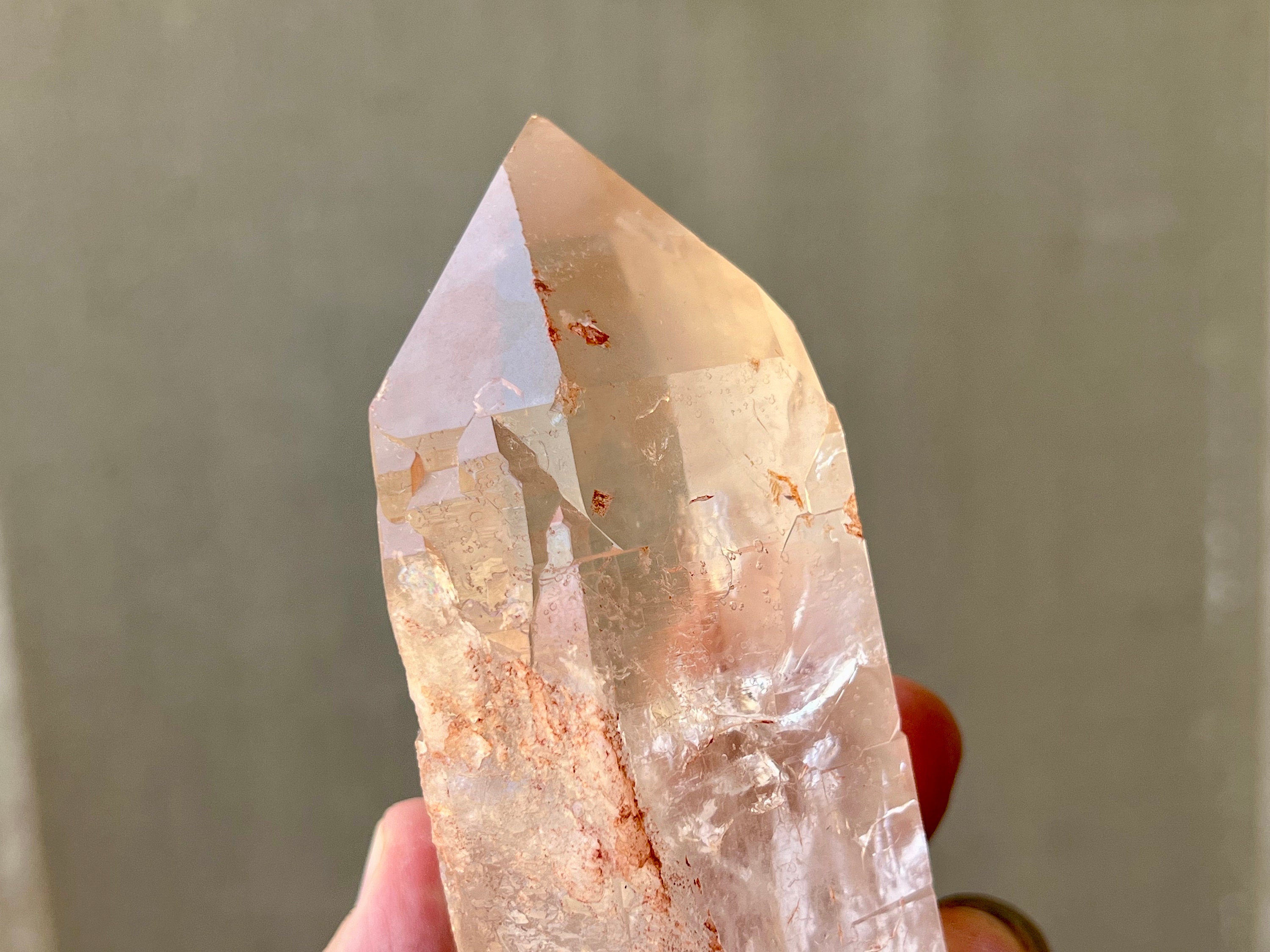Pink Cathedral Quartz with Time Link (Divination), Large Water Clear ...