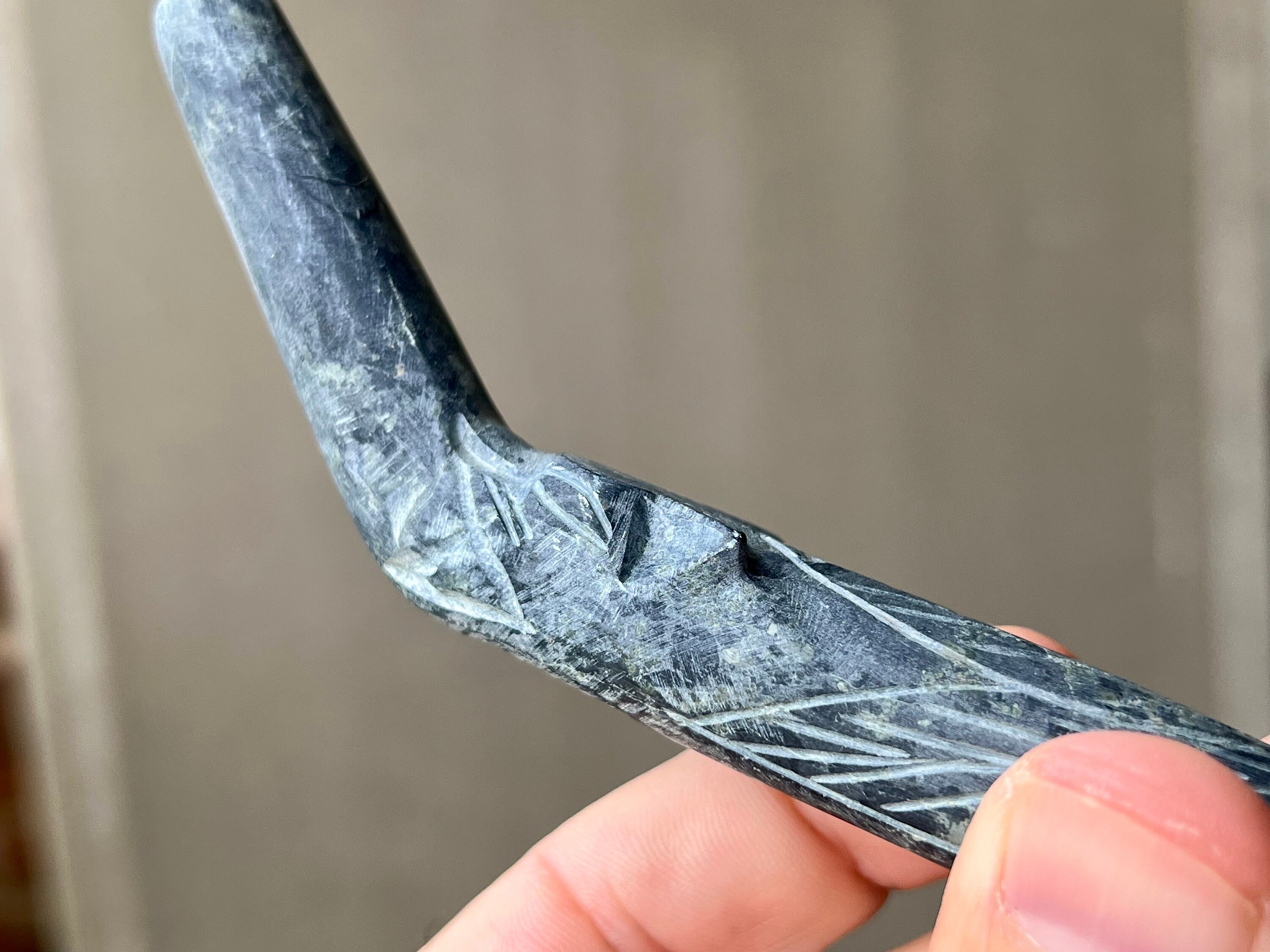 Stone Tepi Pipe, Andean Carved Stone Puma and Serpent Tepi, Shamanic ...