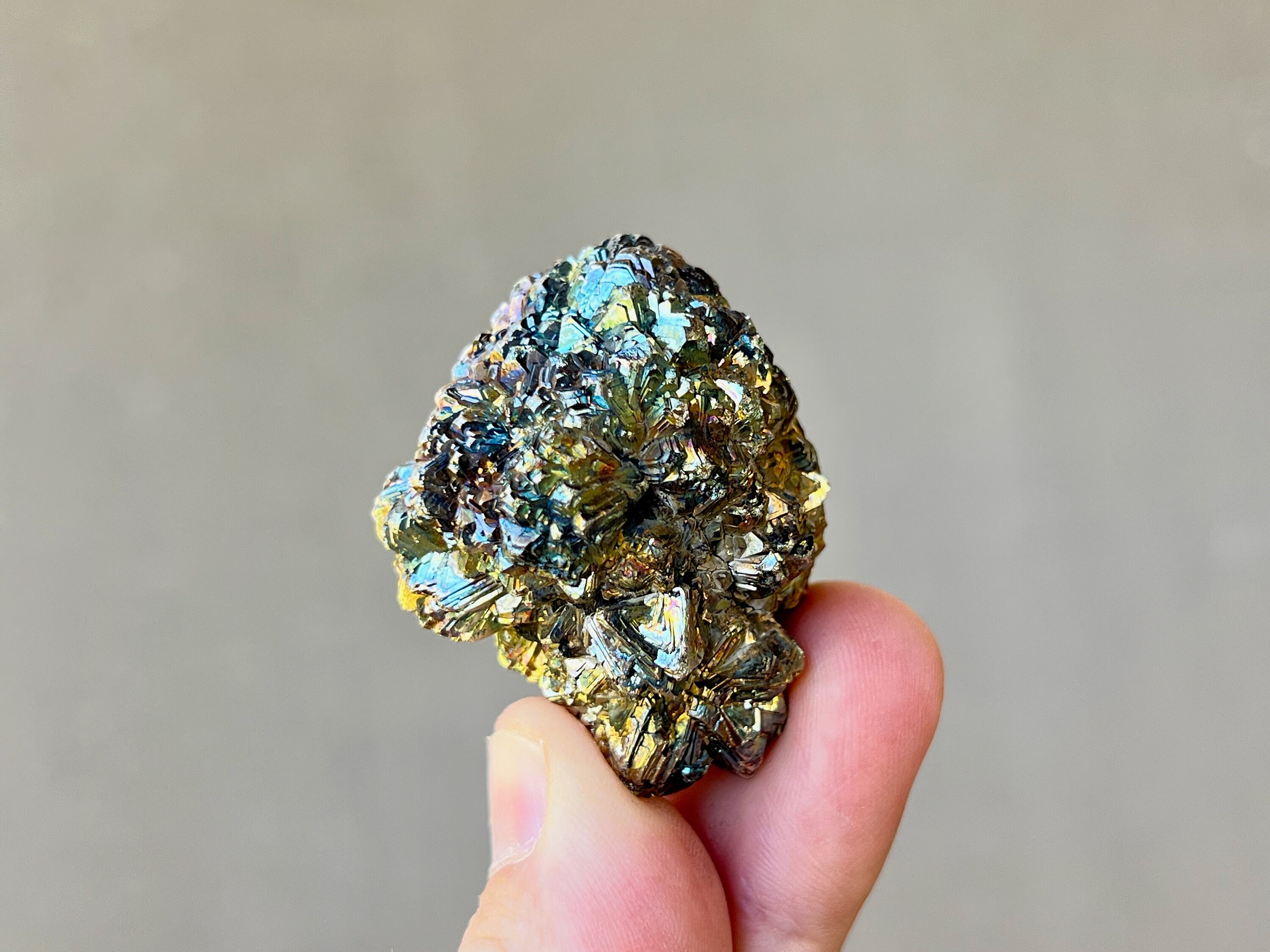 Rainbow Marcasite Nodule with Natural Iridescence, 81g, Golden Prophecy ...