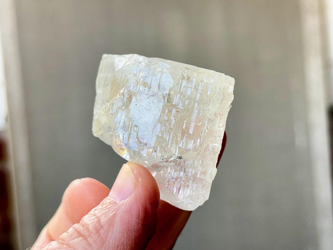 Etched Topaz From Brazil, All Natural, Water-clear and Lustrous, 83g ...