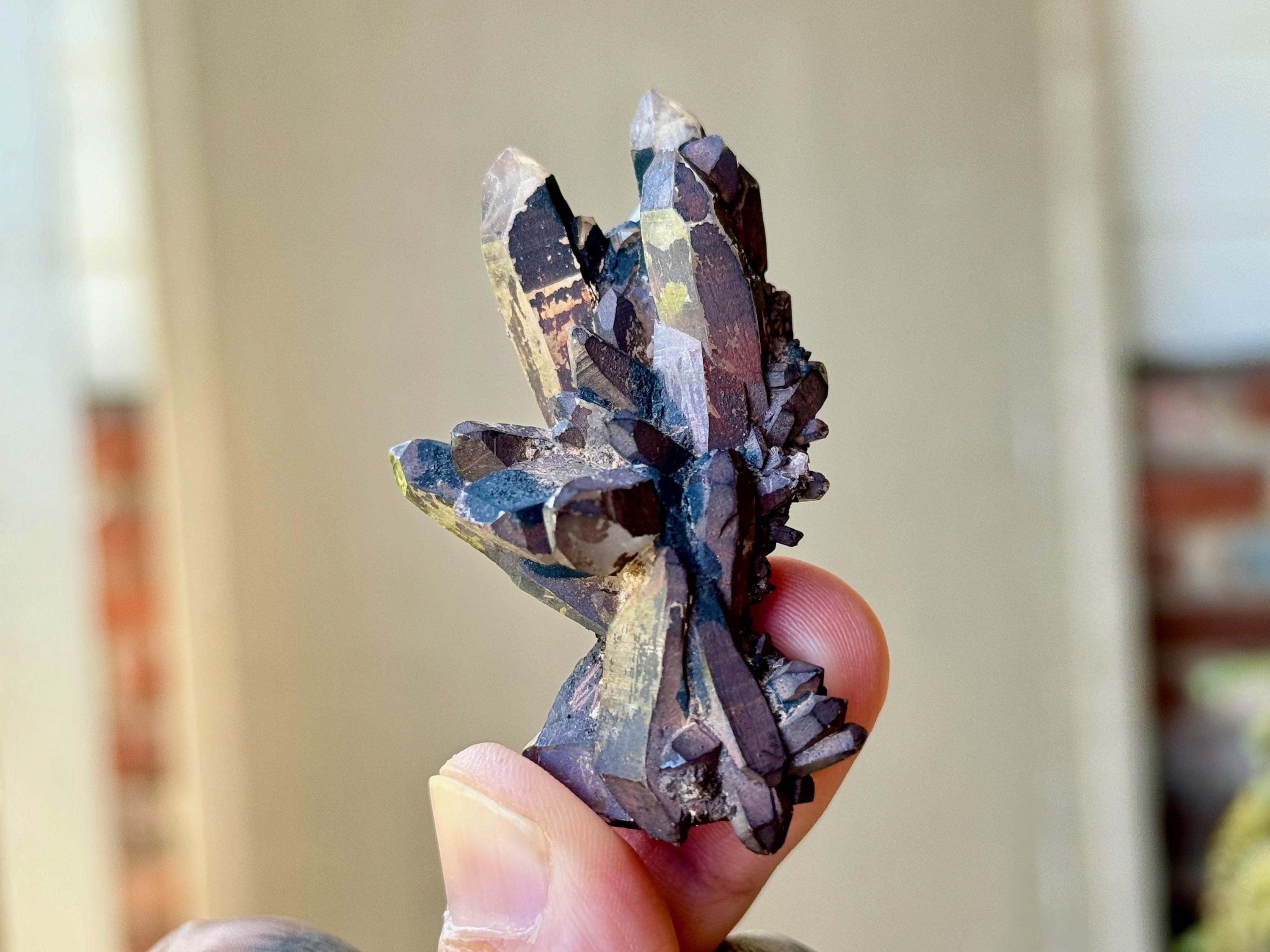 Pink Himalayan Quartz Cluster with Black Hematite Inclusion, New Find ...