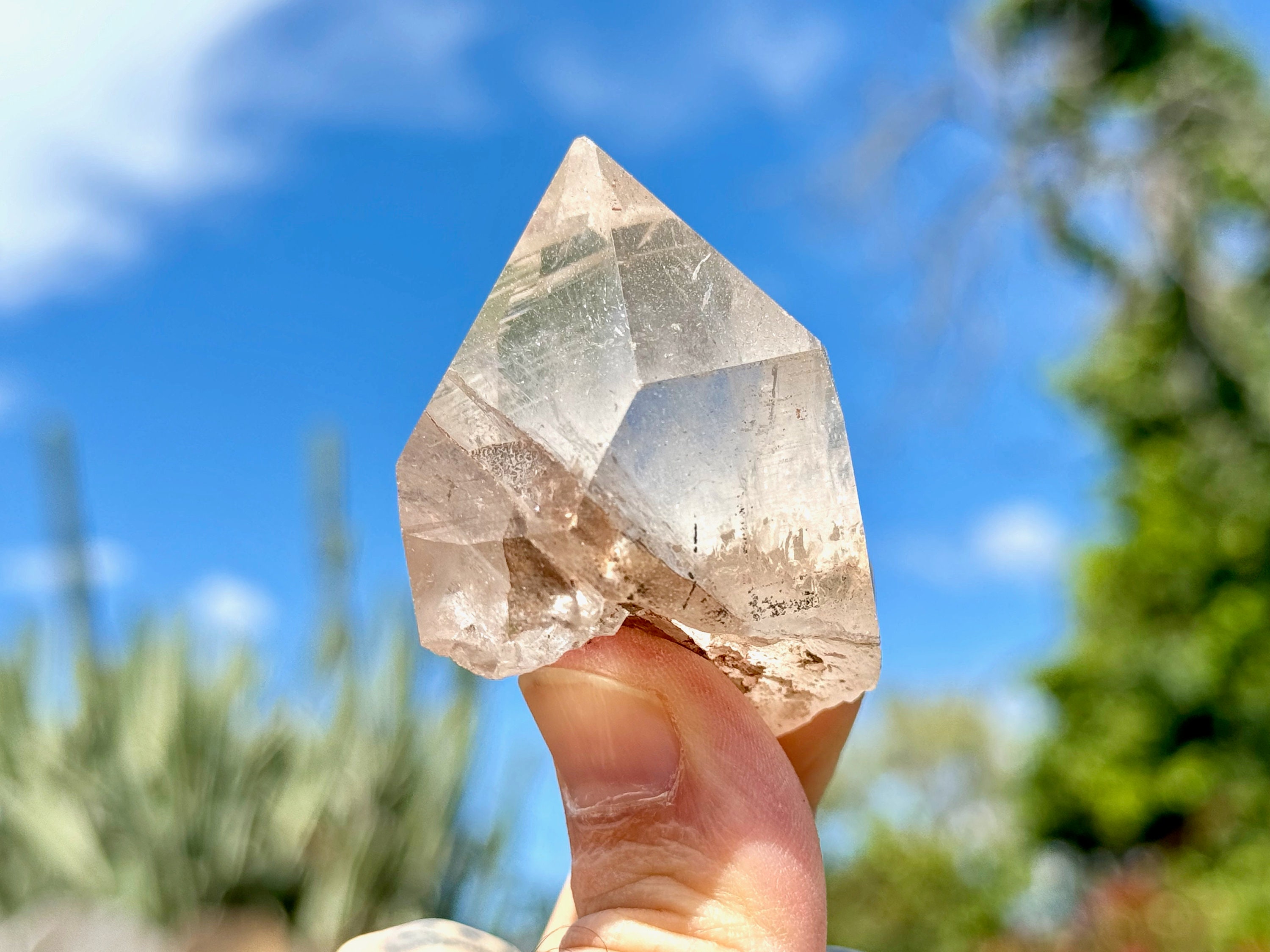 Pink Himalayan Cathedral Quartz, Rare New Find, Water Clear High ...