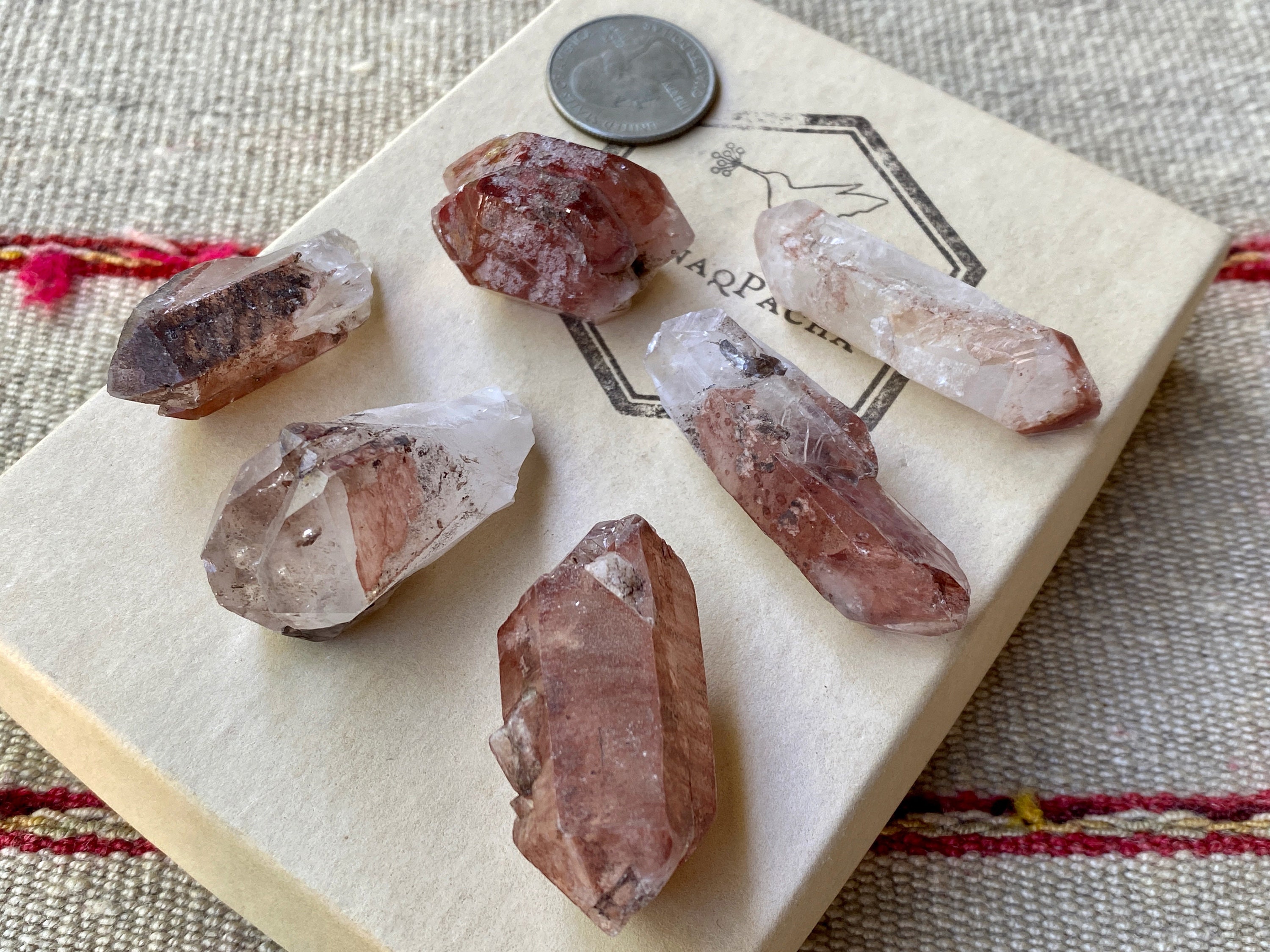 Pink Lithium Phantom Quartz Lot, 6 Pieces, New Find, Energetic Balance ...