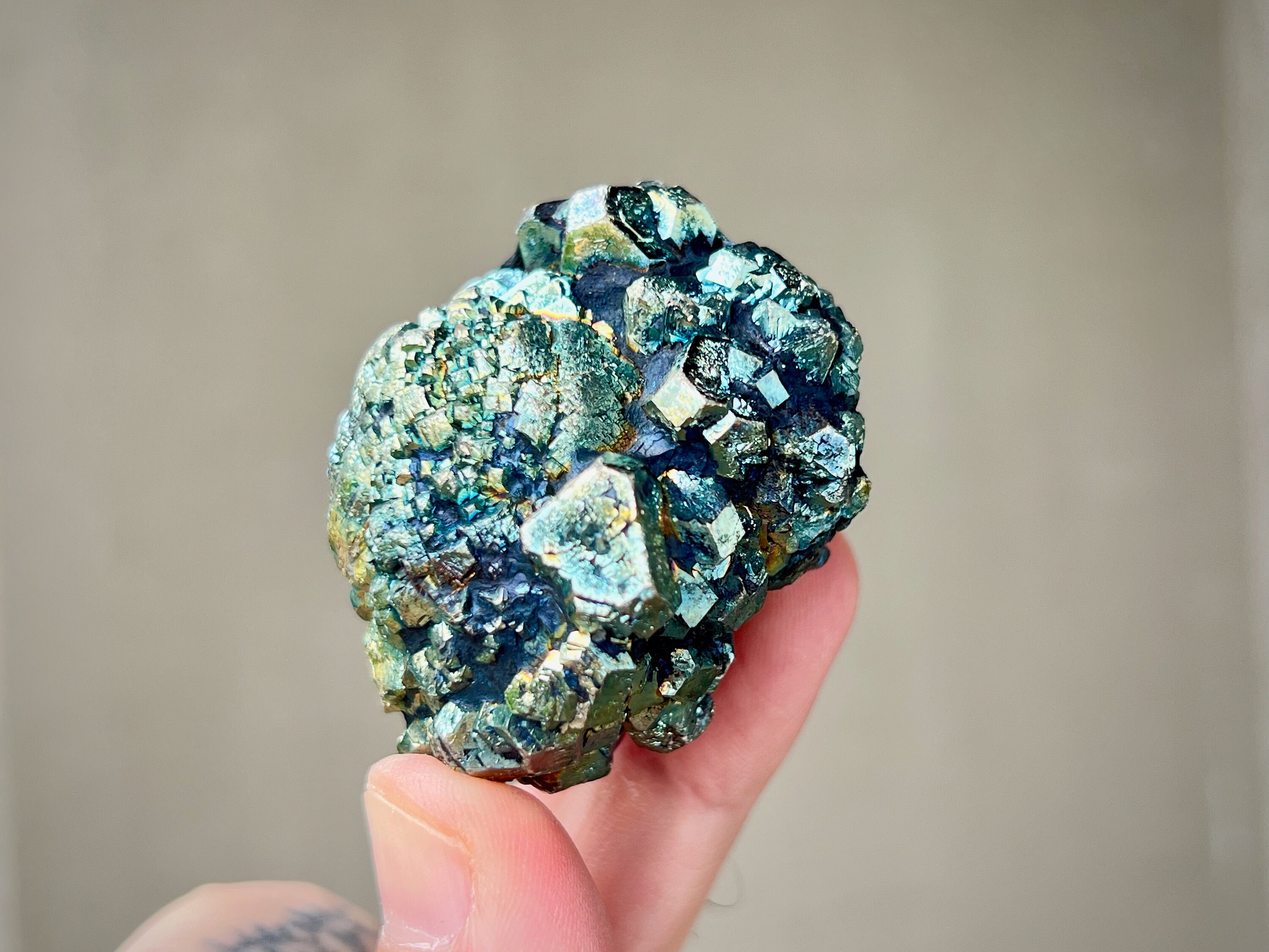 Rainbow Marcasite Nodule with Natural Iridescence, 140g, Golden ...