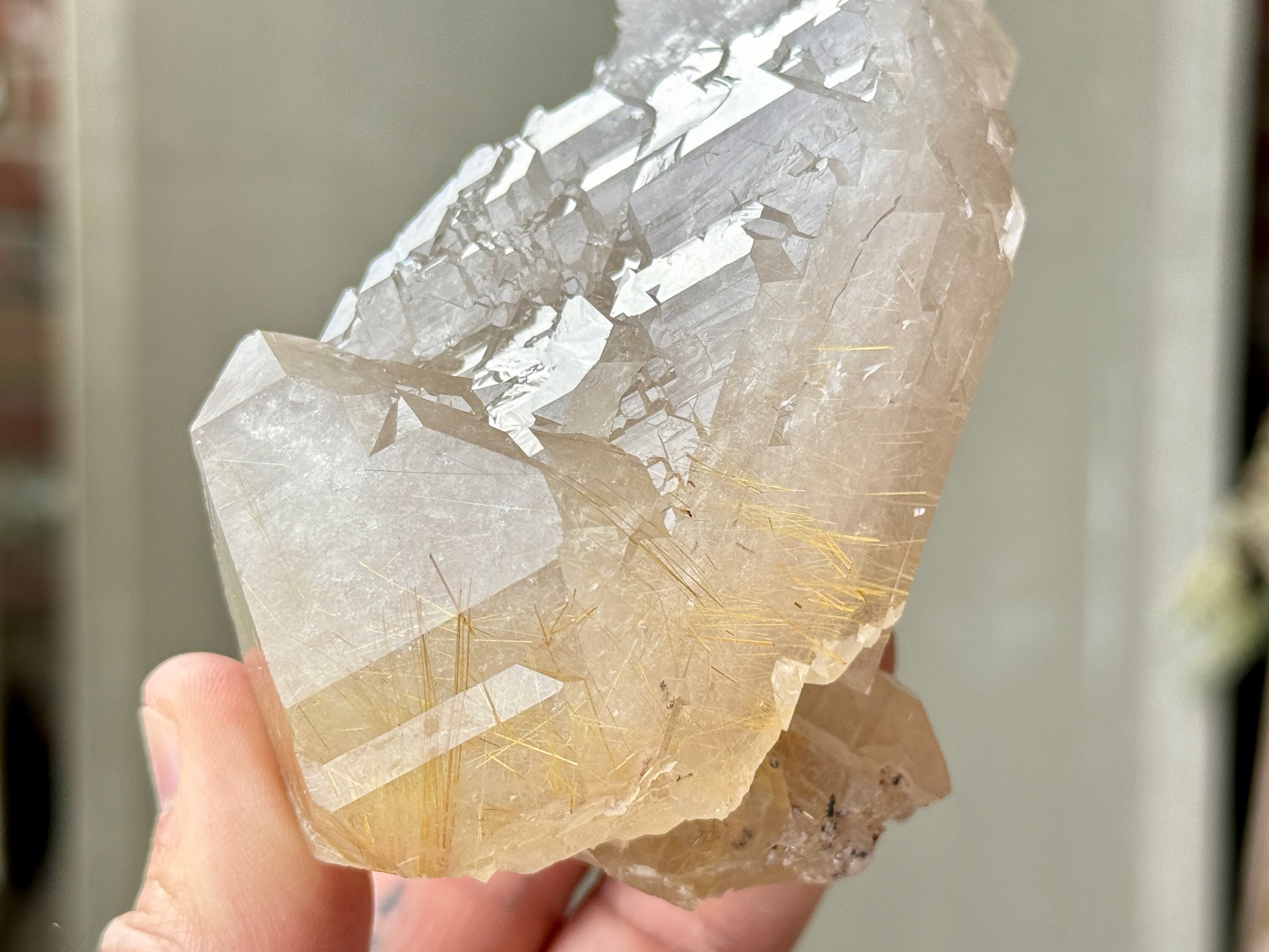 Elestial Quartz with Golden Rutile Inclusions, New Find, Exquisite ...