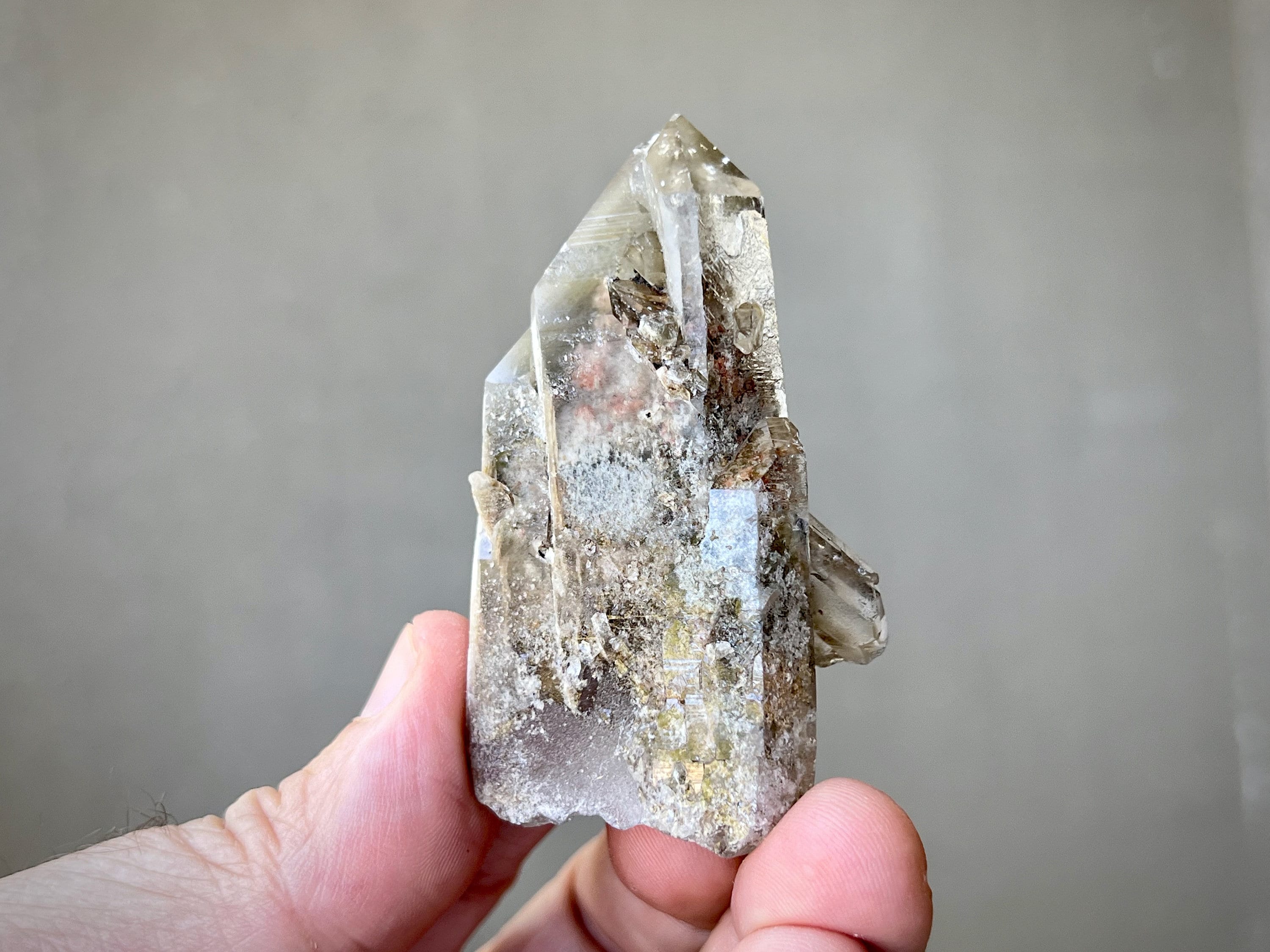Lodolite Quartz with Beautiful Cathedral Formation and Colorful ...