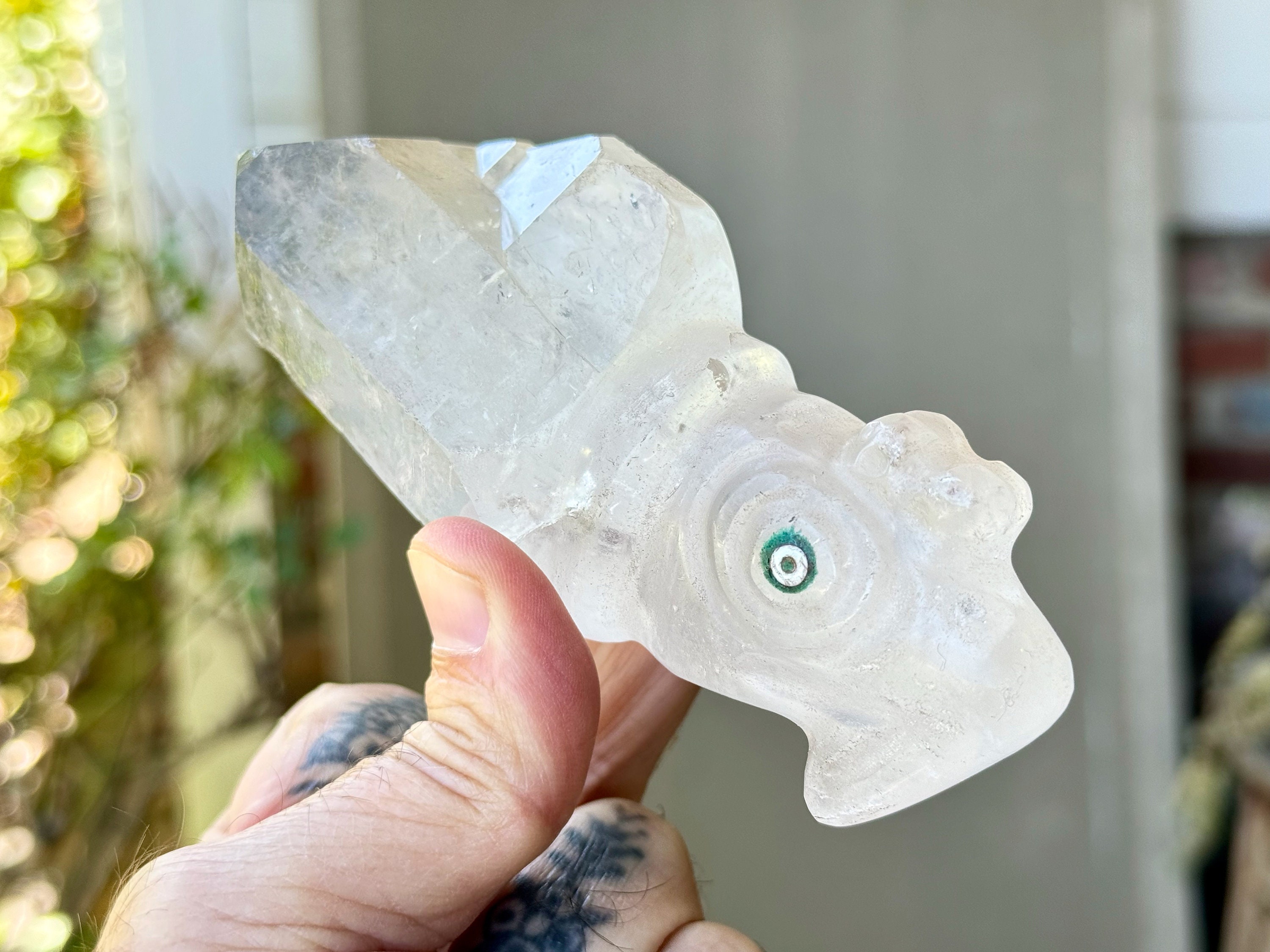 Quartz Crystal Condor by Peruvian Artist Ruben Layme, Hand Carved Incan ...