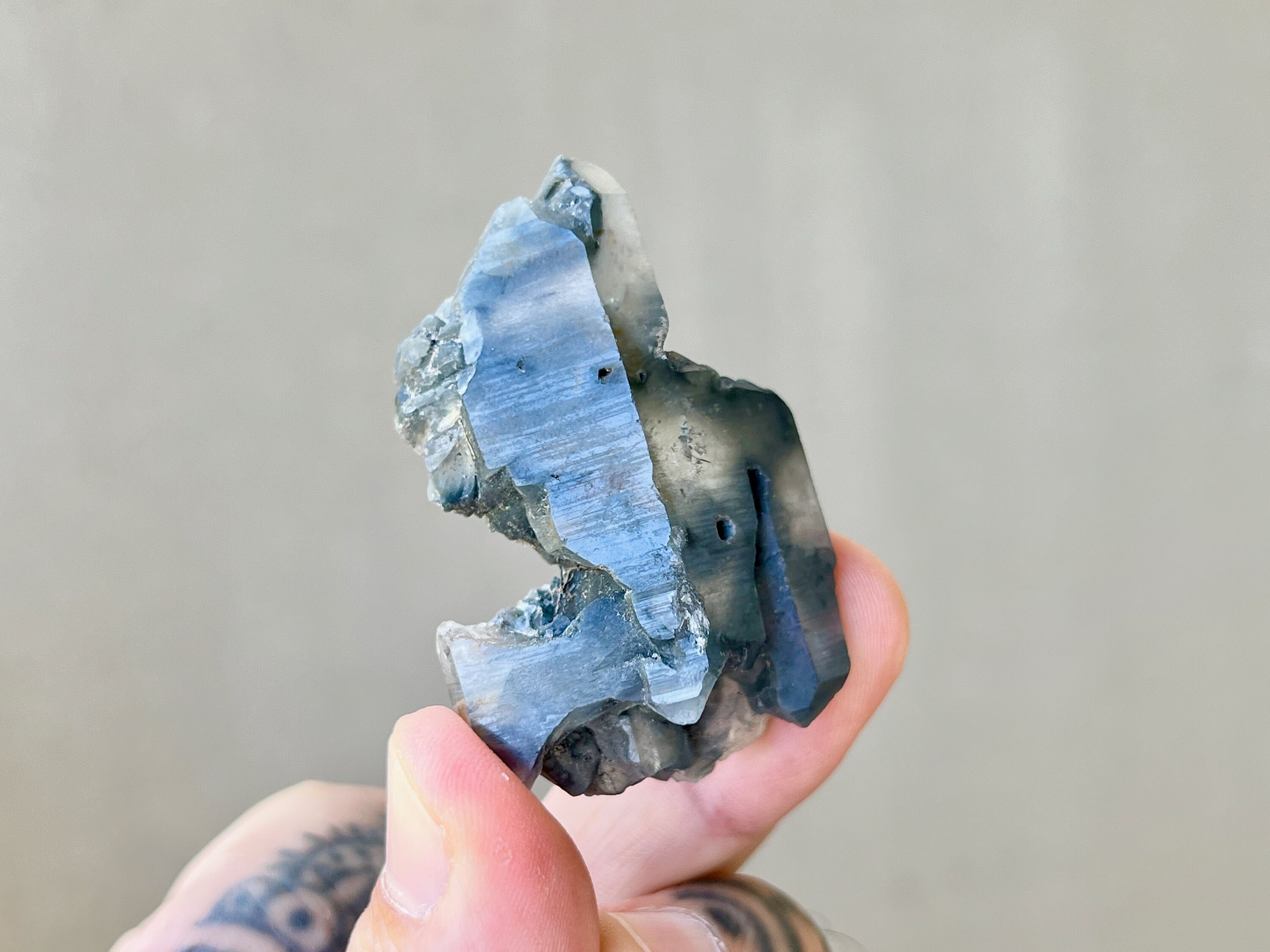 Blue Tara Quartz with Vibrant Blue Riebeckite Inclusions, New Find ...