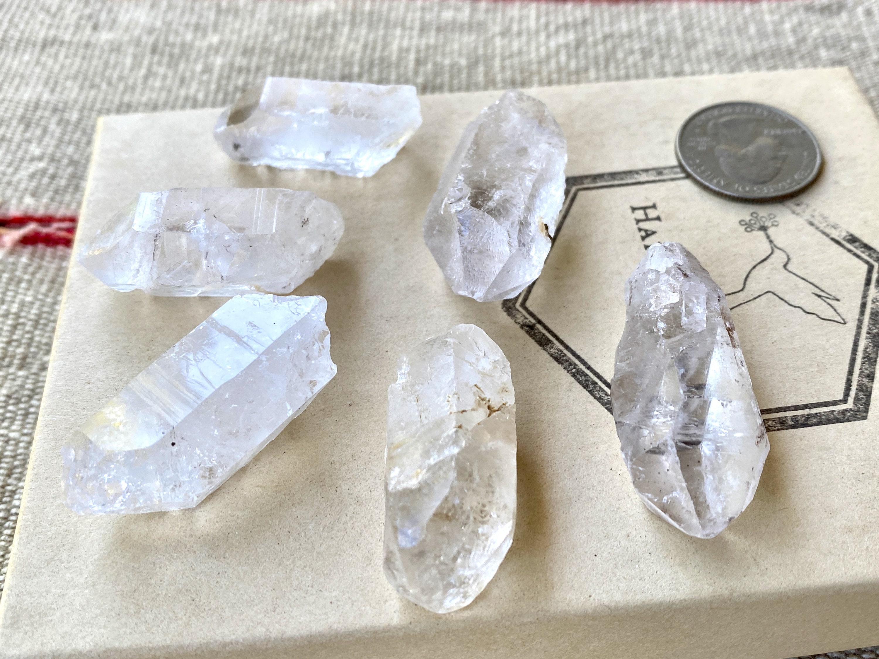 Dissolution Quartz Crystal Lot, 6 Pieces, Hydrothermally Etched Quartz ...