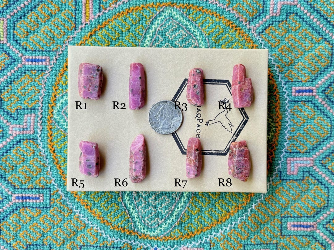 Tanzanian Ruby, Choose ONE of 8 Natural UV Reactive Raw Rubies ...