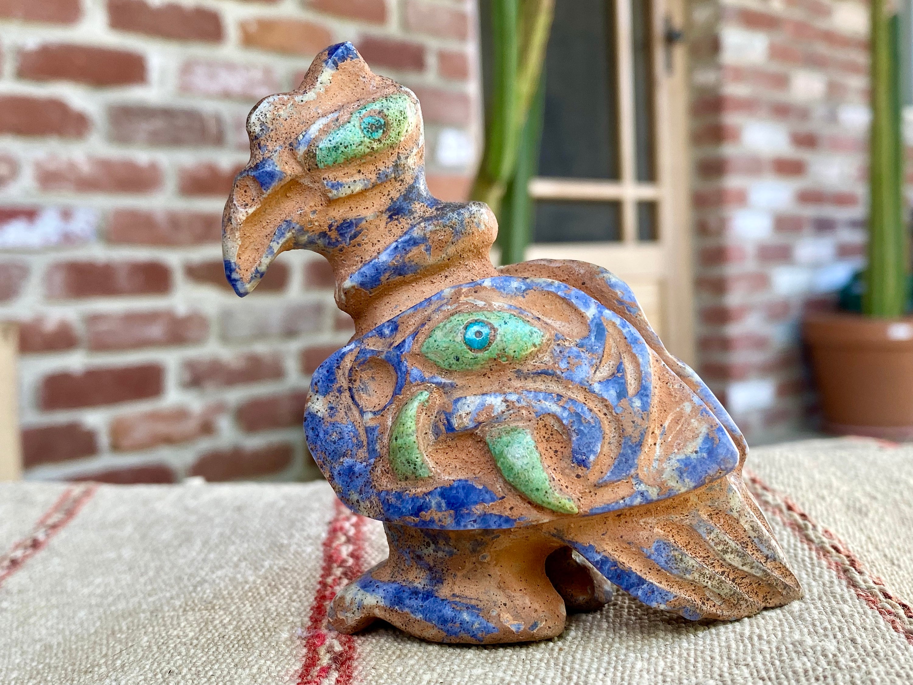 Incan Condor and Serpent Statue by José Aguilar, Carved Crystal Condor ...