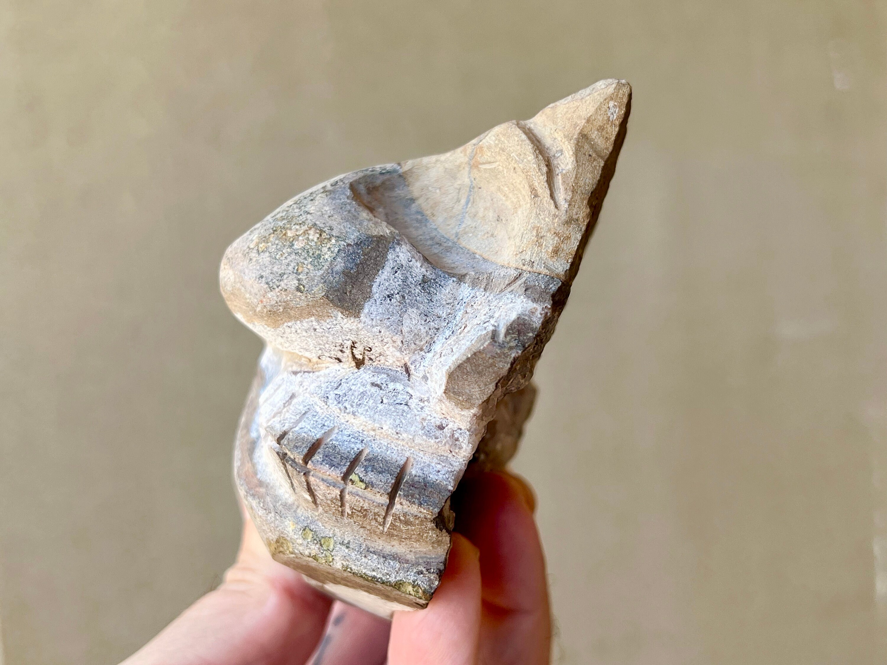 Carved Stone Skull, Stone, Amethyst and Quartz Crystal Skull Geode from ...