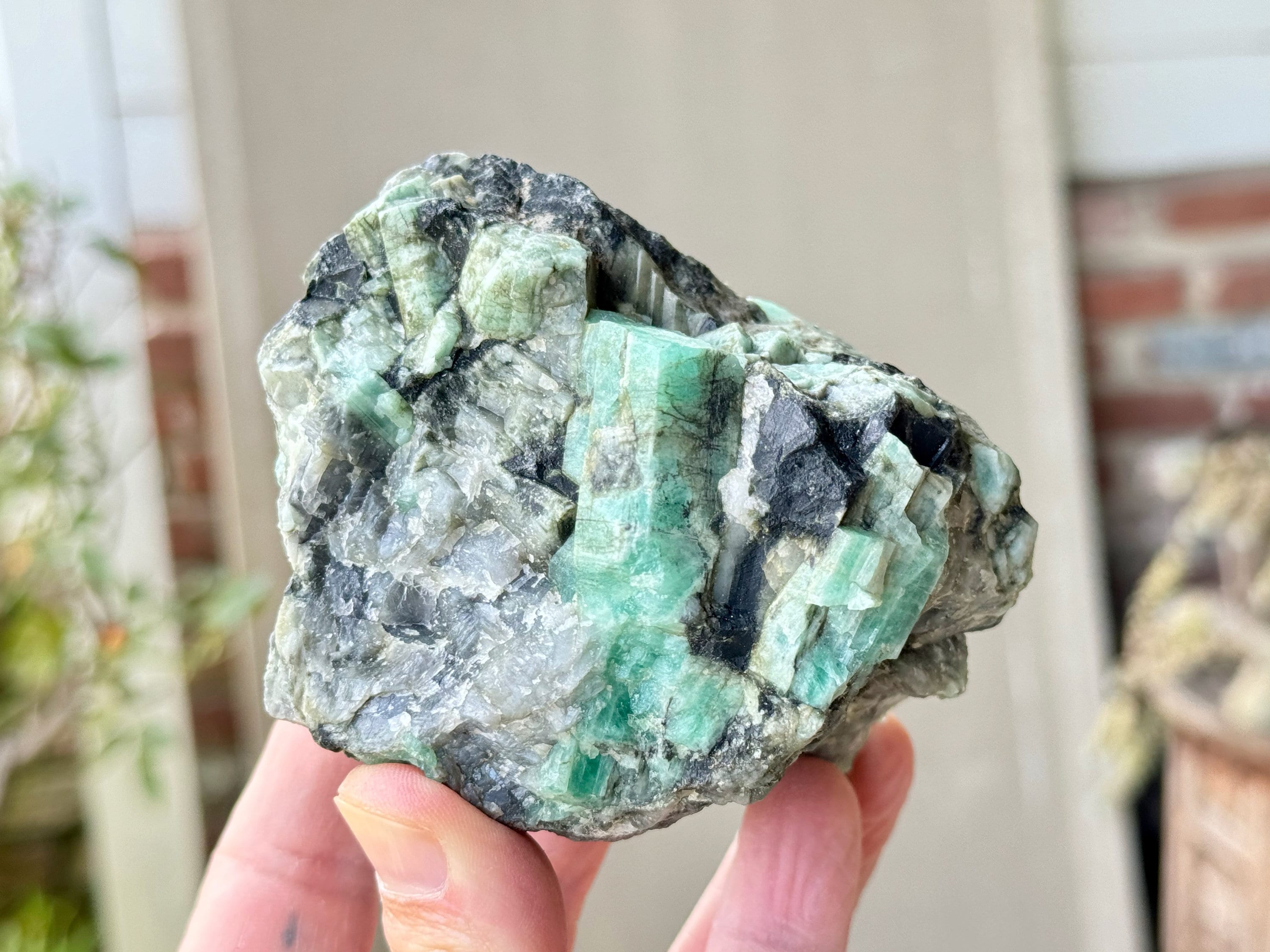 Emerald Crystal on Matrix with Vibrant Green Color, Rare Find, Natural ...