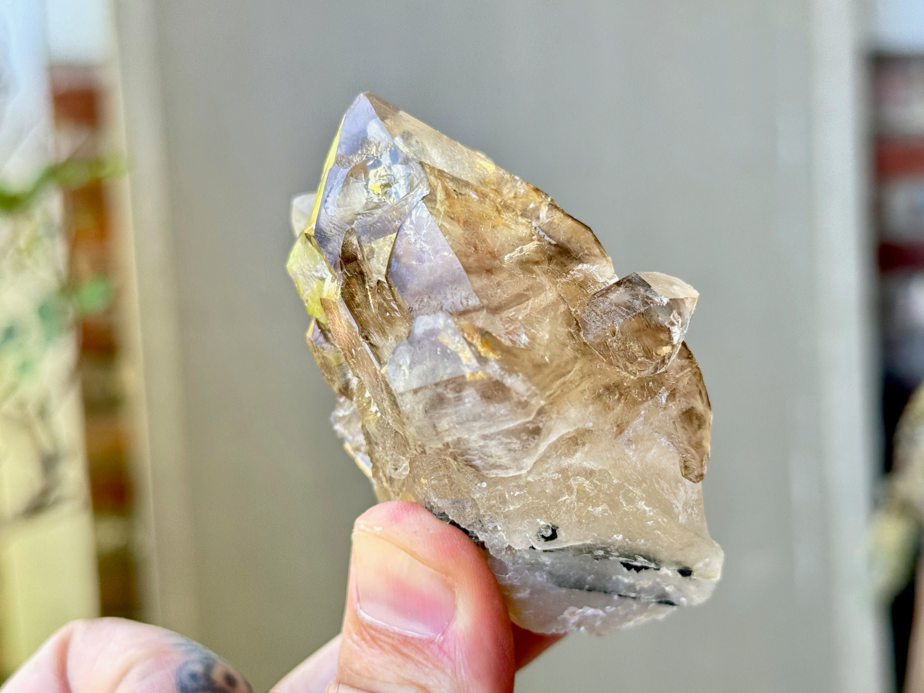 Elestial Quartz Cluster with Mild Citrine Inclusion from BG3 Locale ...