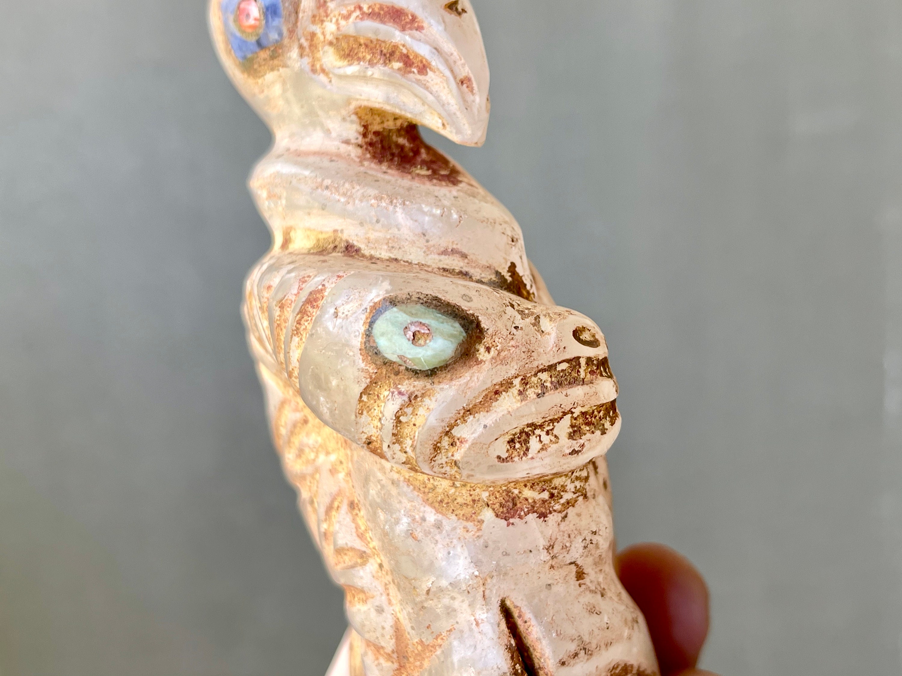 Condor and Serpent Statue by José Aguilar, Carved Crystal Condor and ...