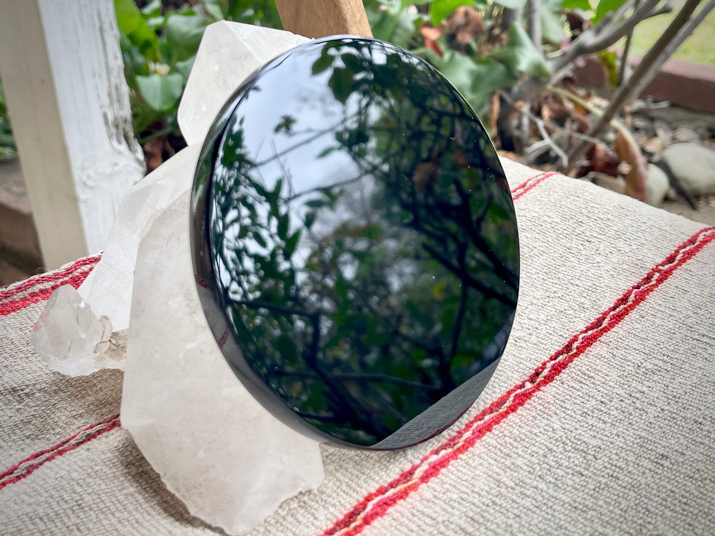 Obsidian Scrying Mirror, 4.75 Black Mirror, Divination, Scrying ...