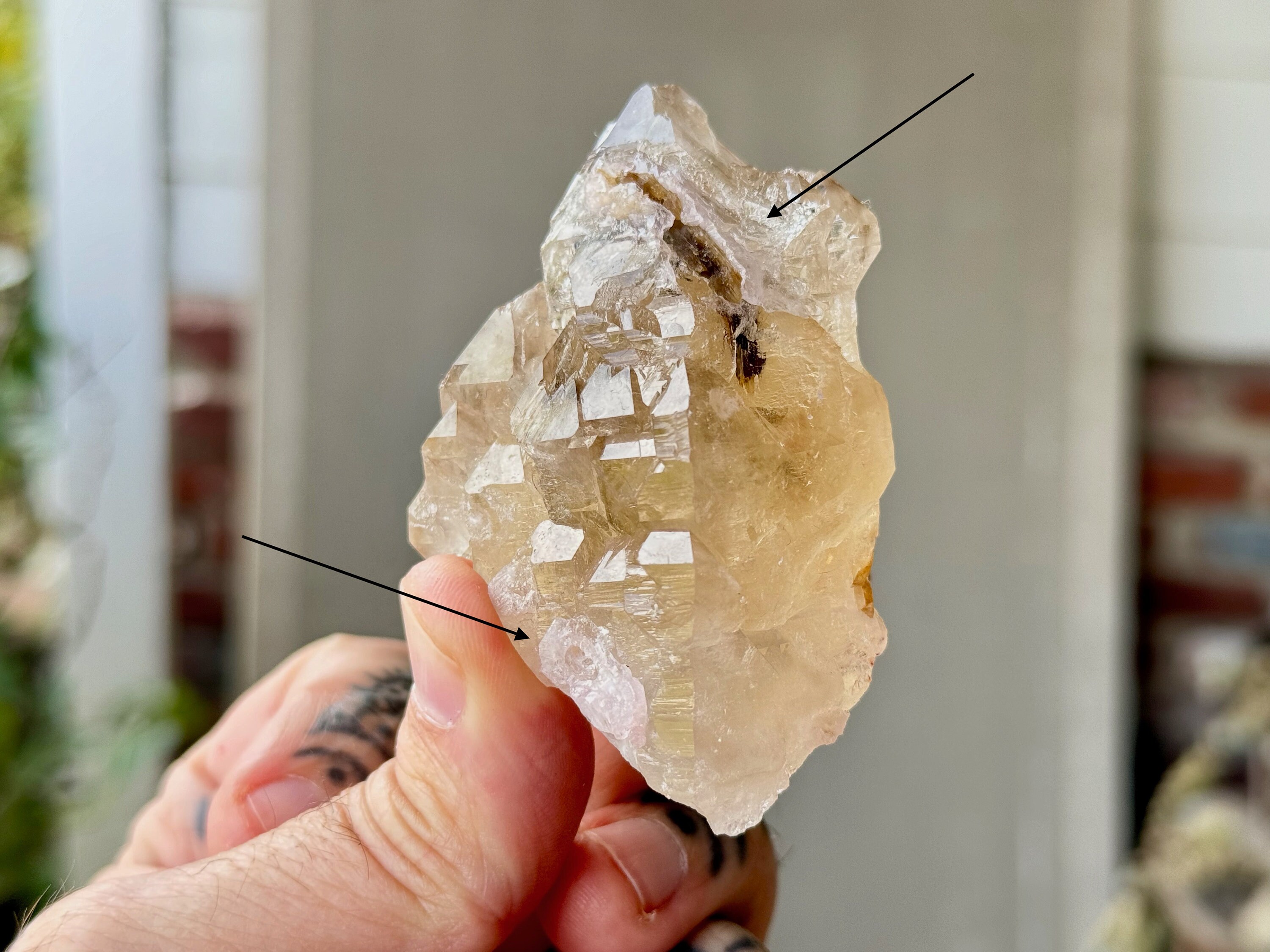 Elestial Citrine with Rare Rose Quartz Inclusion, Hand Selected from ...