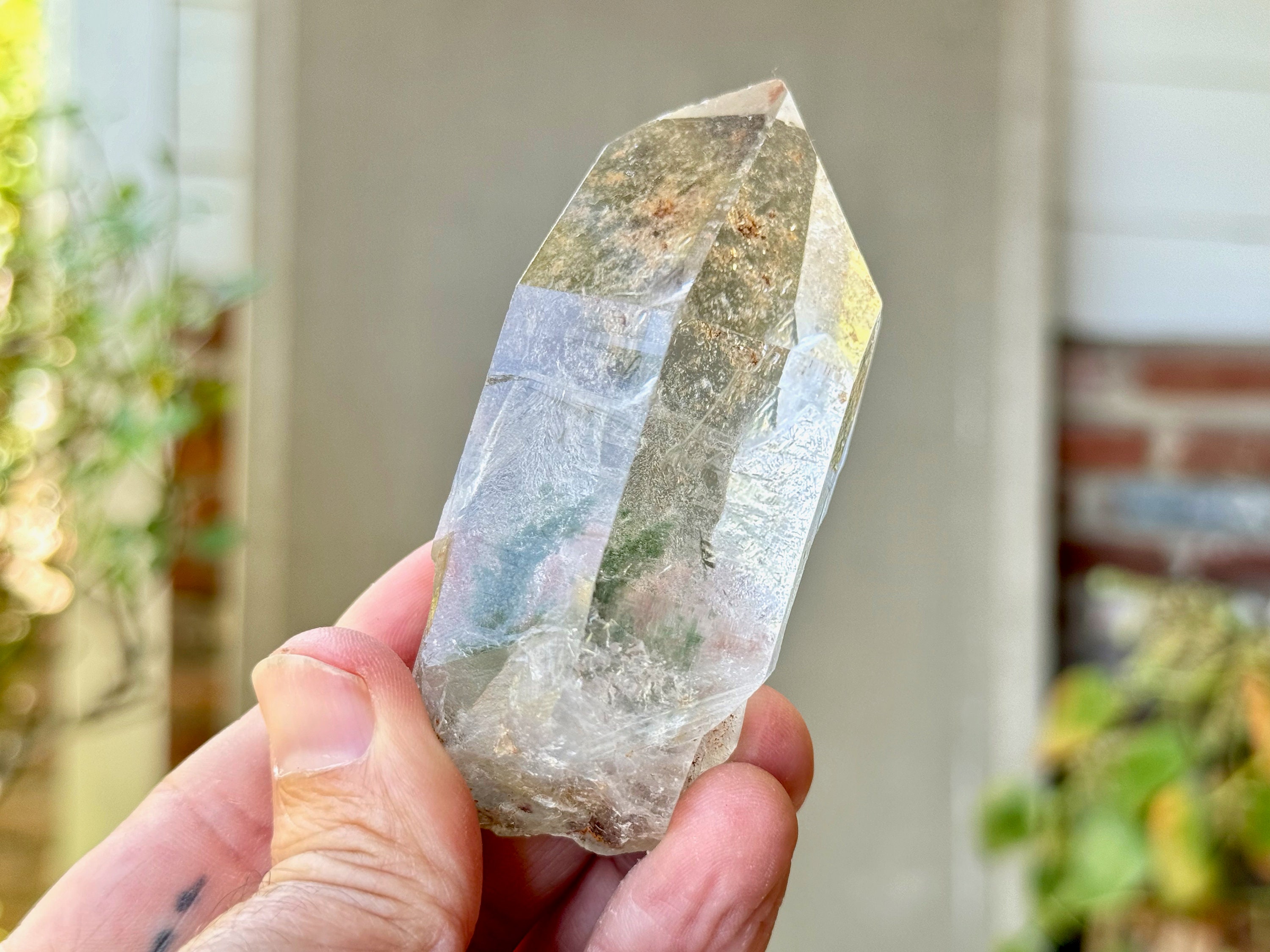 Green Chlorite Phantom Quartz, Water Clear, 175g, New Find, Highest ...