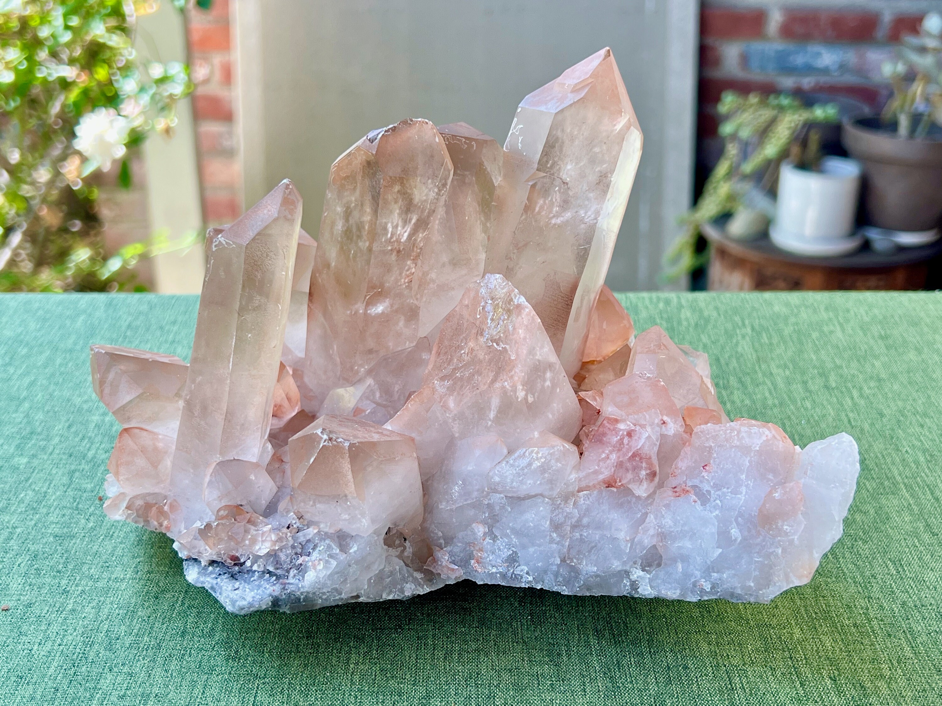 Pink Quartz Cluster, Large Self-Standing Quartz (2.6 Kilogram) with ...