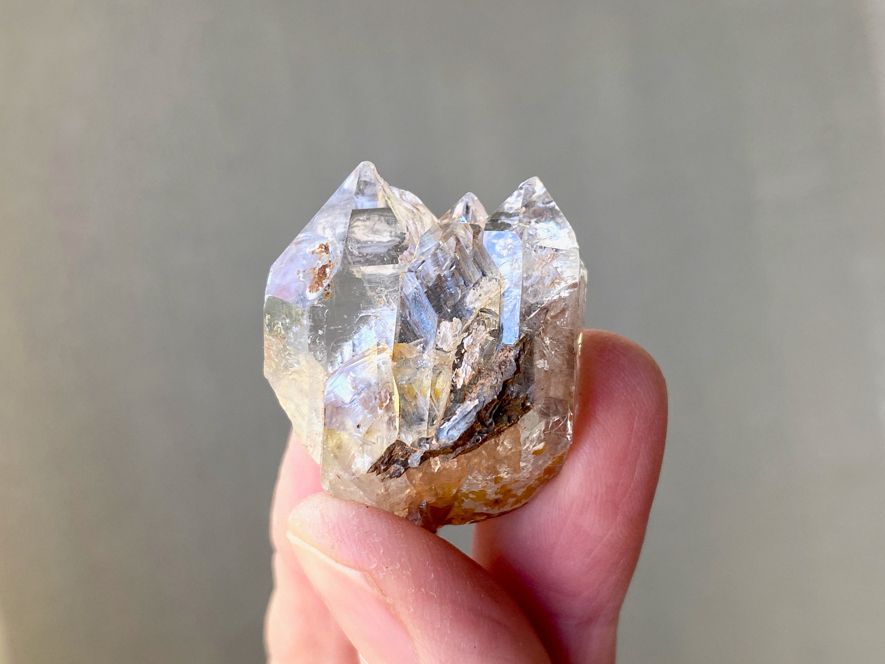 Brookite Included Quartz with Rainbow, New Find, Rare Inclusion, Clear ...