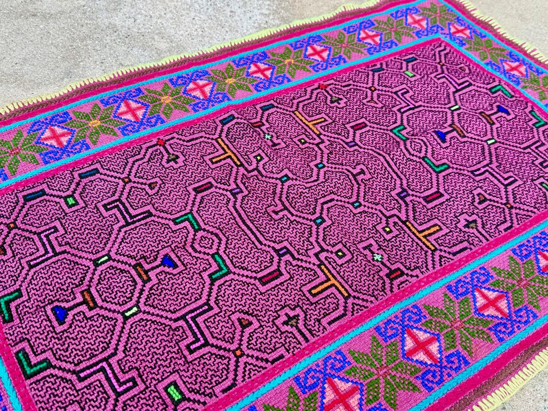 Shipibo Manta Cloth, Traditional Shamanic Mesa Cloth for Plant Medicine ...