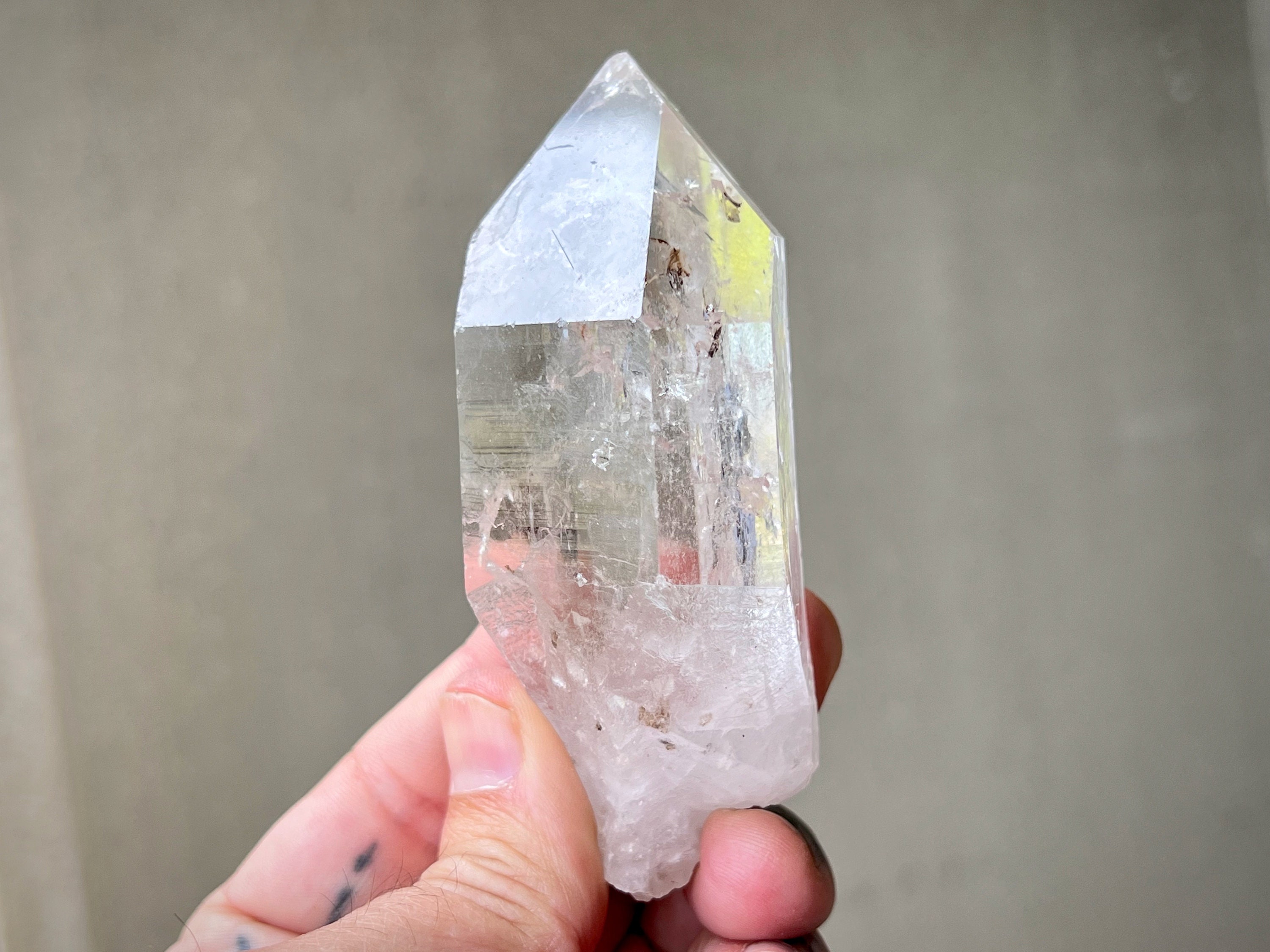 Cathedral Quartz Crystal, New Find, Water Clear Quartz with Self-Healed ...