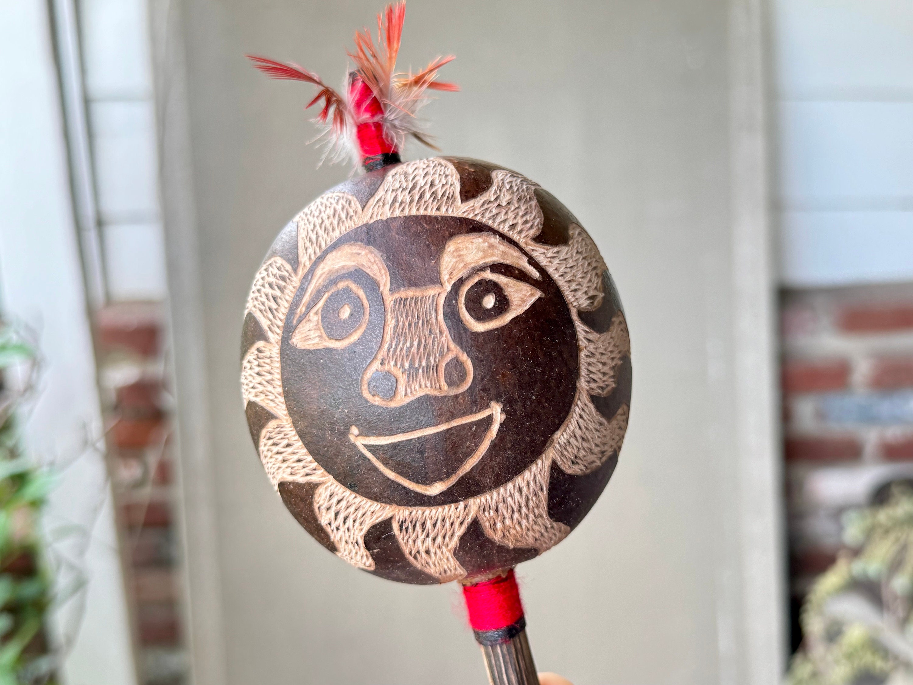 Shipibo Rattle with Bird, Sun and Moon, or Jaguar and Serpent ...