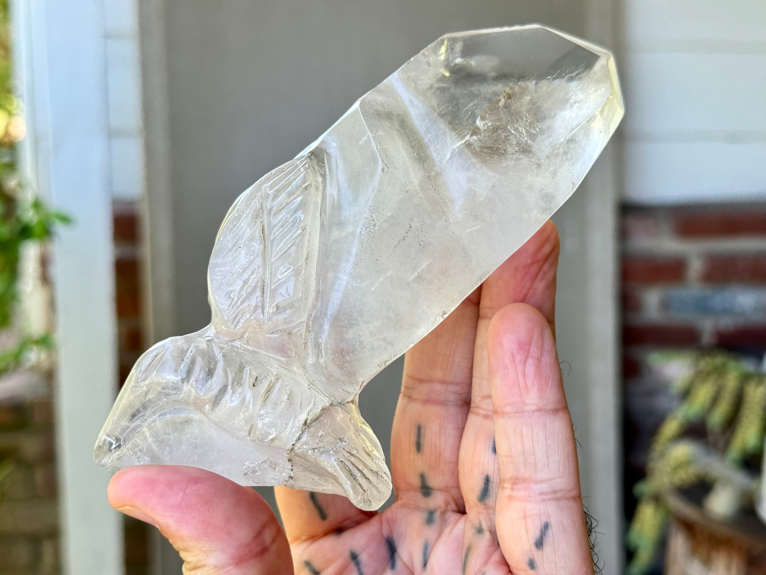 Andean Crystal Hummingbird by Peruvian Artist Mario Deza, 514g, Hand ...