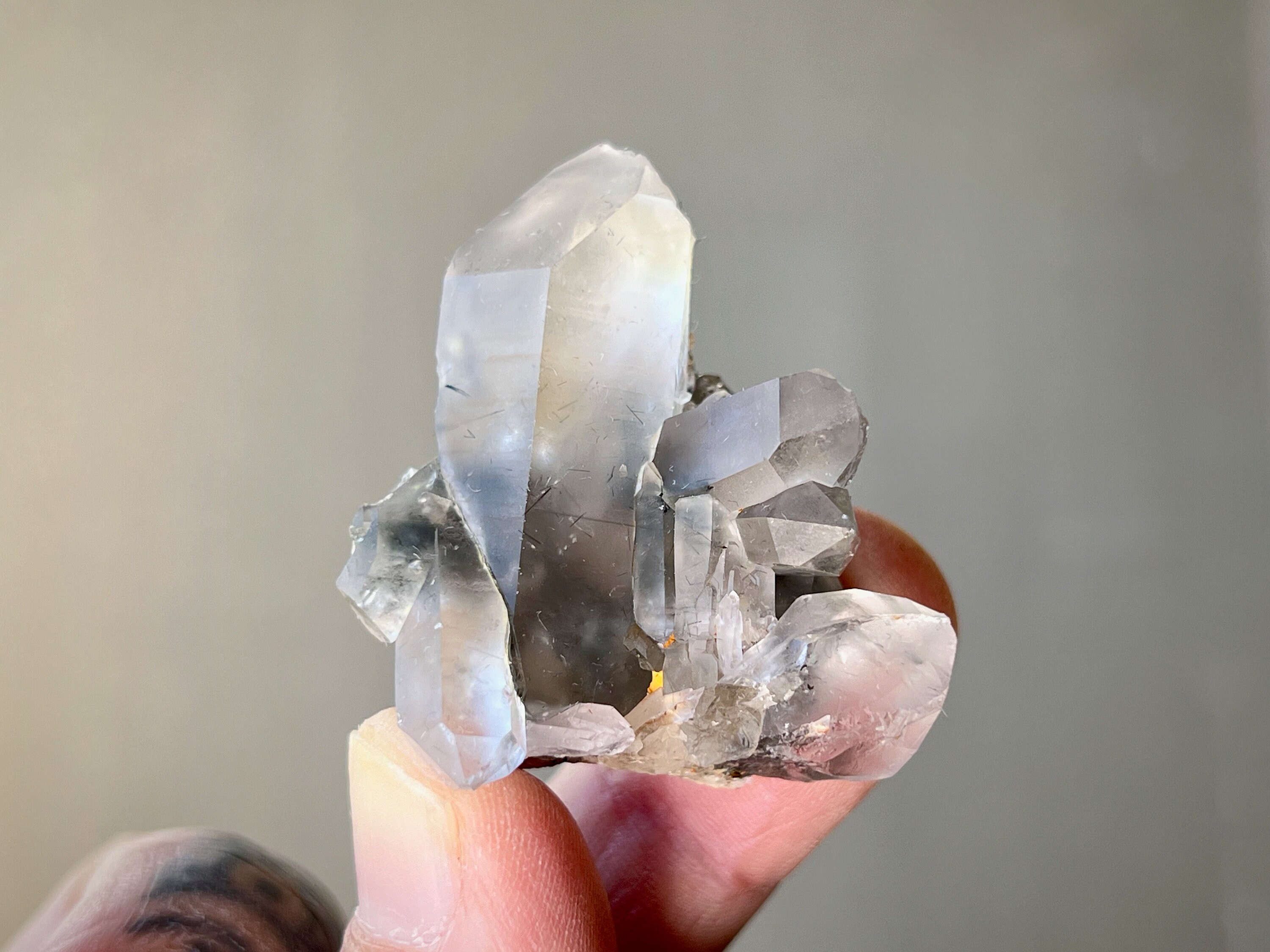 Quartz Crystal Cluster with Rare Goethite Inclusions, Rare Find ...