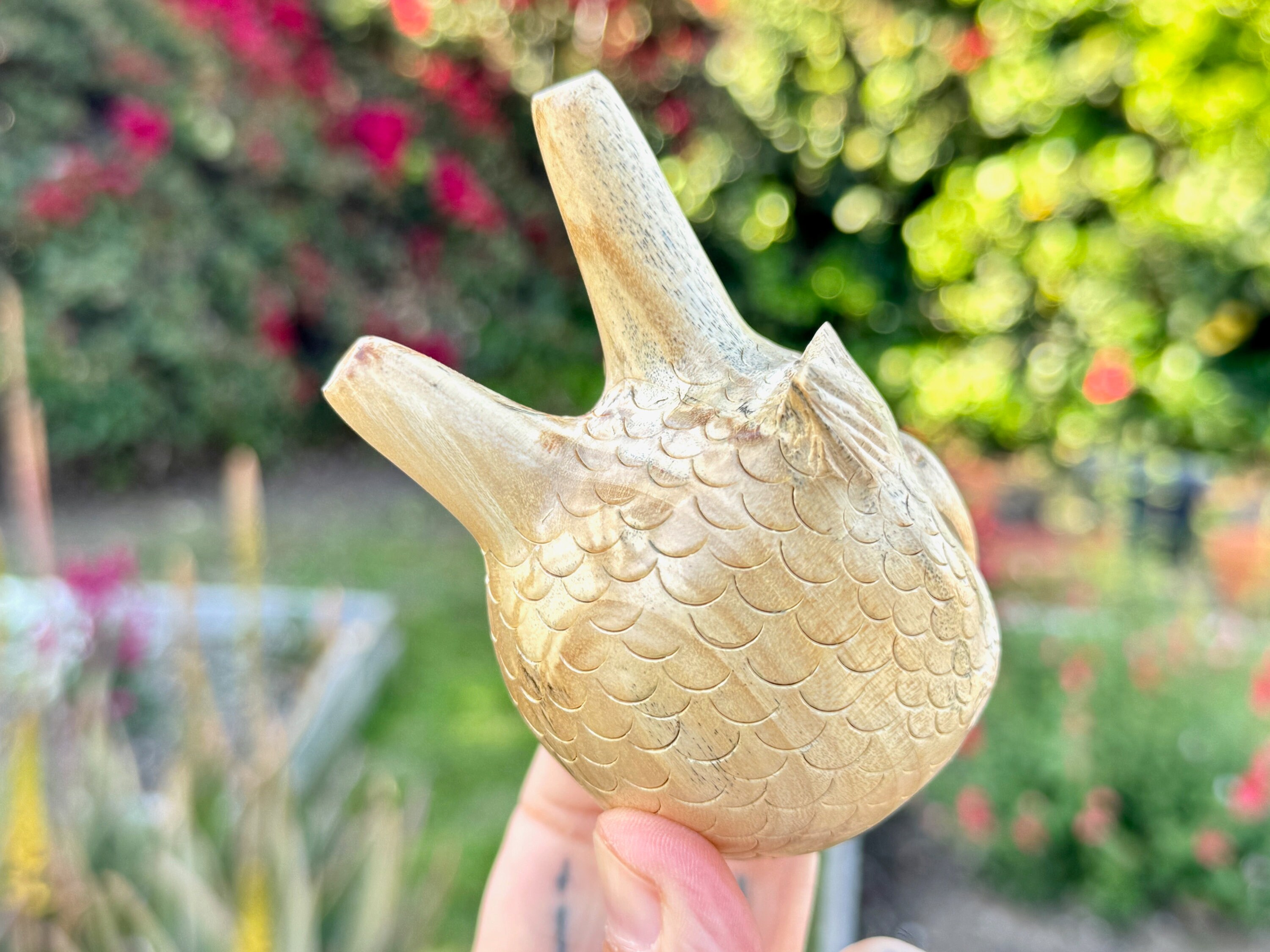 Owl Totem Kuripe, Solid Wood Kuripe, Hand Carved from a Single Piece of ...