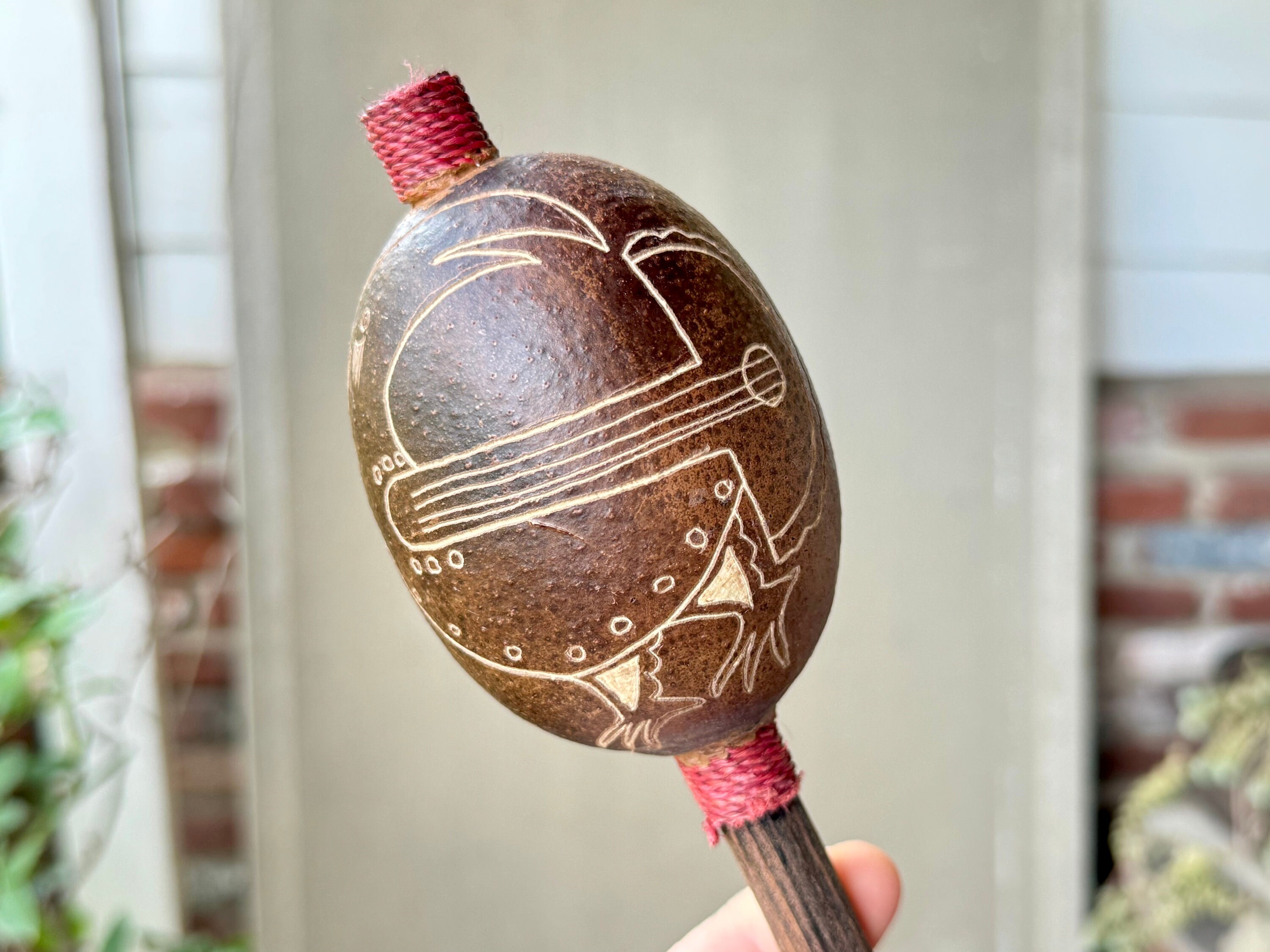 Shipibo Rattle with Bird, Sun and Moon, or Jaguar and Serpent ...