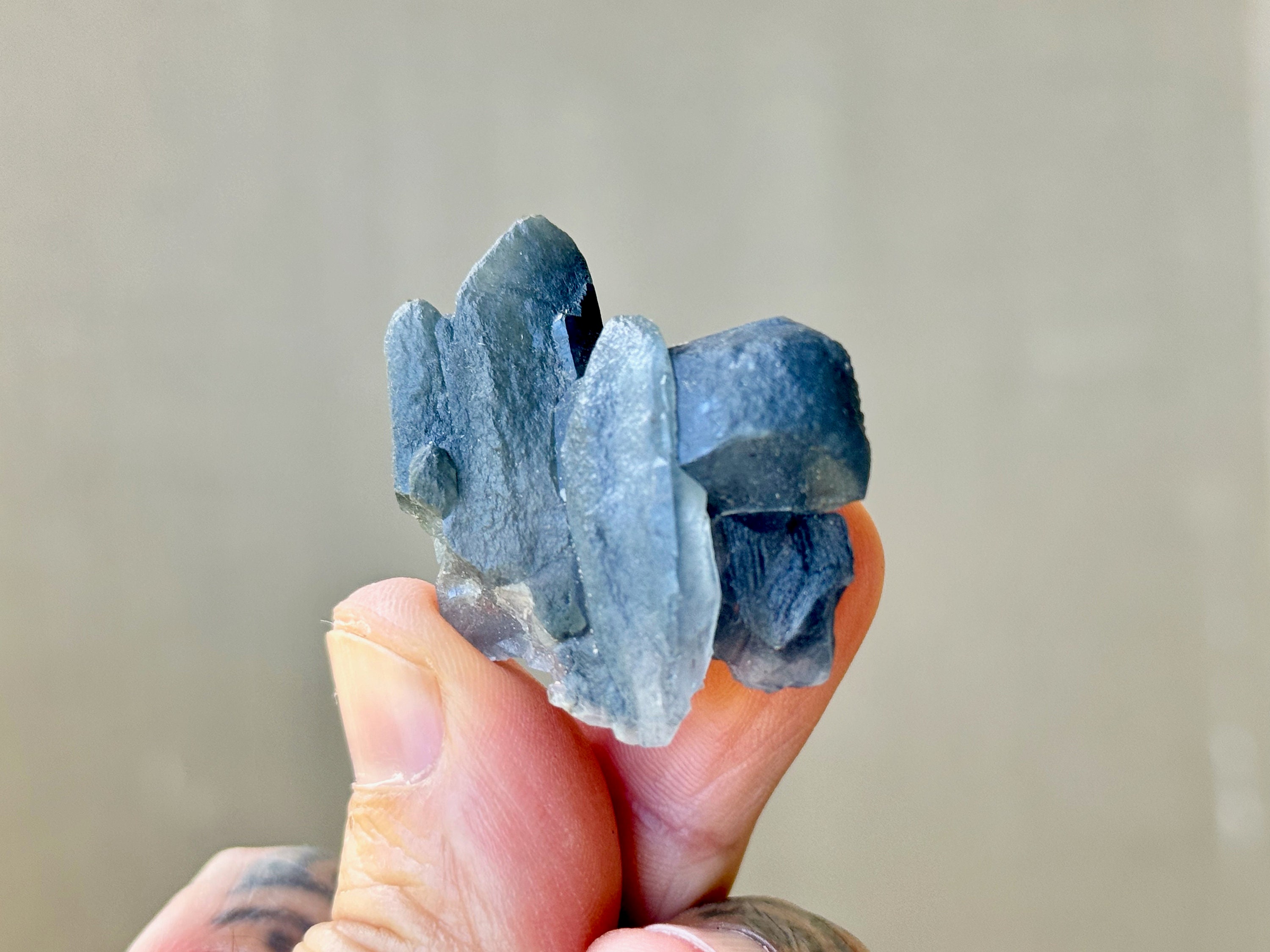 Blue Tara Quartz with Vibrant Blue Riebeckite Inclusions, New Find ...