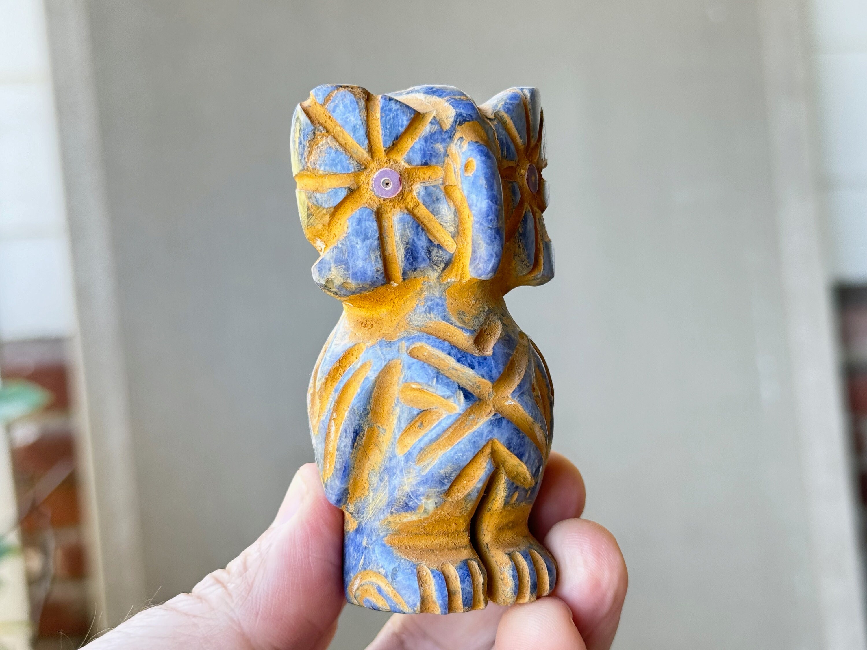 Incan Cosmic Owl Totem by Peruvian Artist Ruben Layme, Andean Owl ...