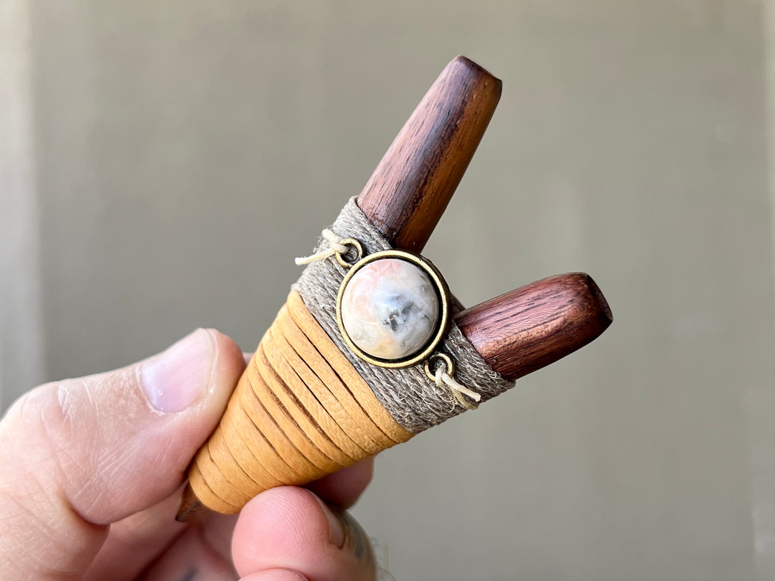 Ocean Jasper Kuripe, Traditional Handcrafted Wood Kuripe, Shamanic Self ...