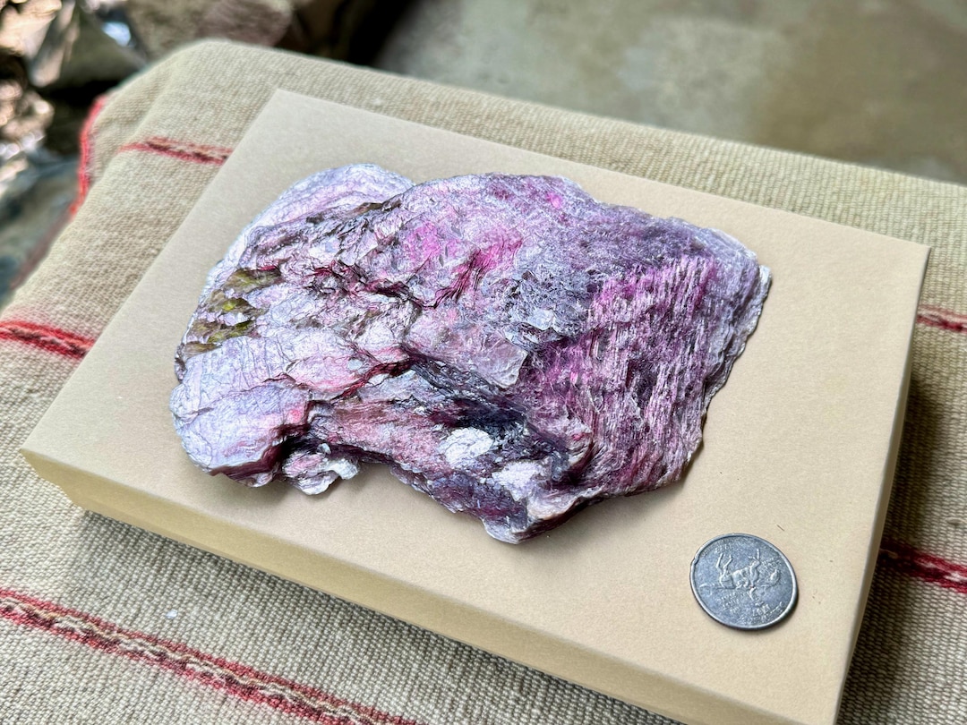 Purple Lepidolite Crystal, Plate Formation, 487g, Gem Lepidolite With ...