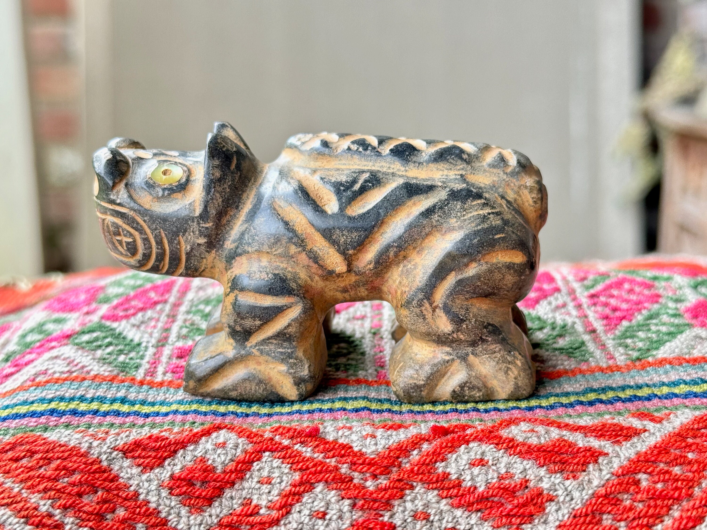Jaguar Puma Totem by Artist Ruben Layme in Peru's Sacred Valley, Carved ...