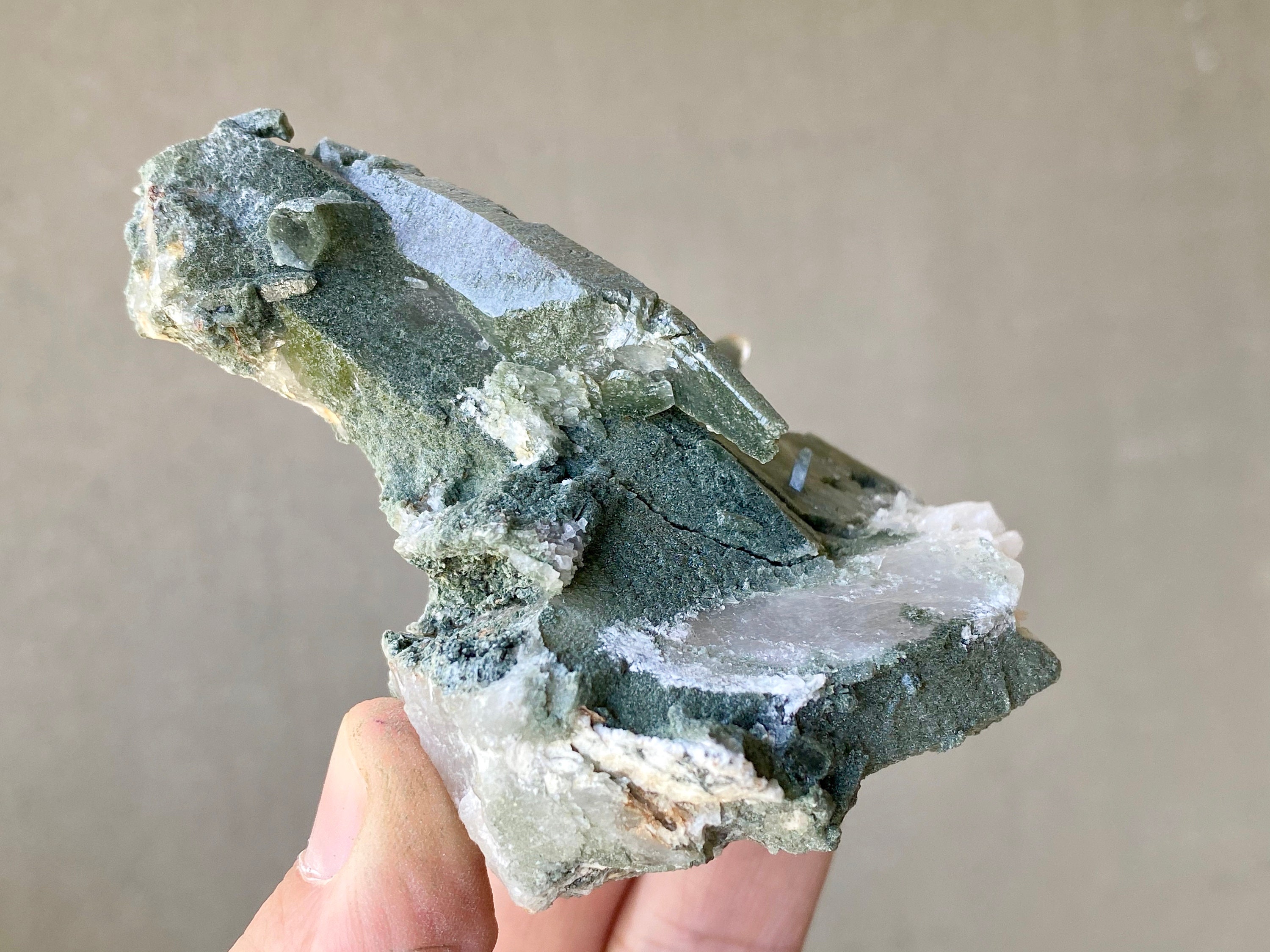 Himalayan Quartz Crystal, Rare Find, Nepal Quartz with Green Chlorite ...