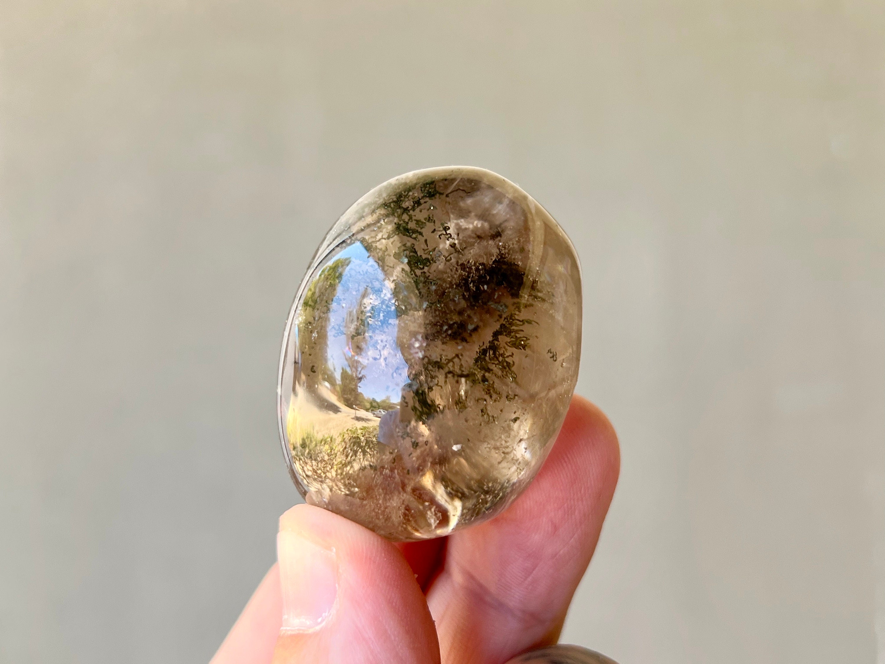 Shaman's Dream Quartz Crystal Dome, Polished Shaman's Dream Palm Stone ...