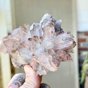 Pink Lithium Phantom Quartz Cluster, 384g, New Find, Energetic Balance ...
